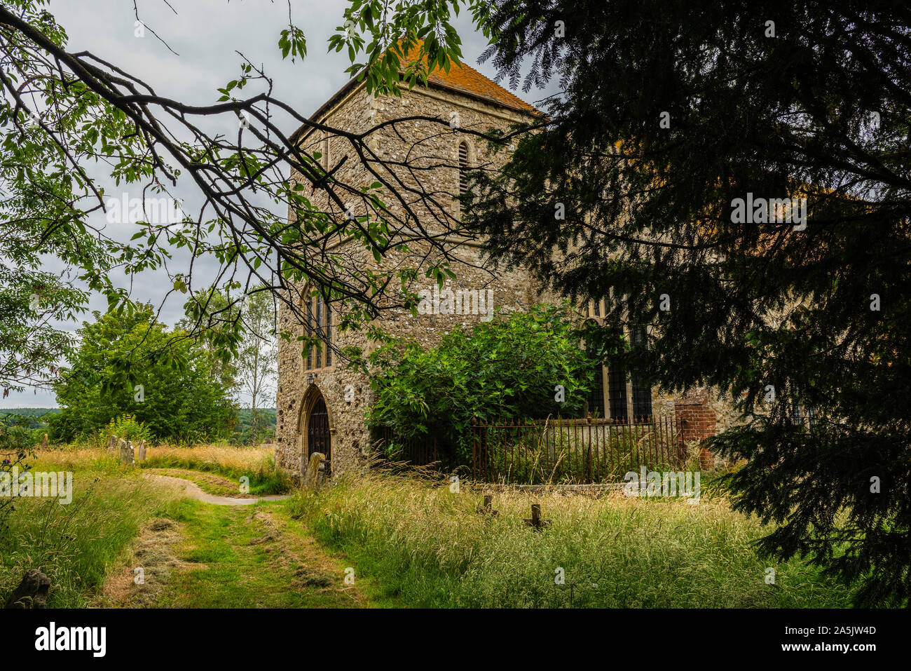 Church of St Mary in Kenardington in Kent. The tower dates from 1170AD ...