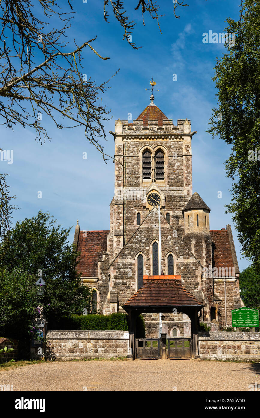 St Giles Church in Shipbourne, Kent Stock Photo - Alamy