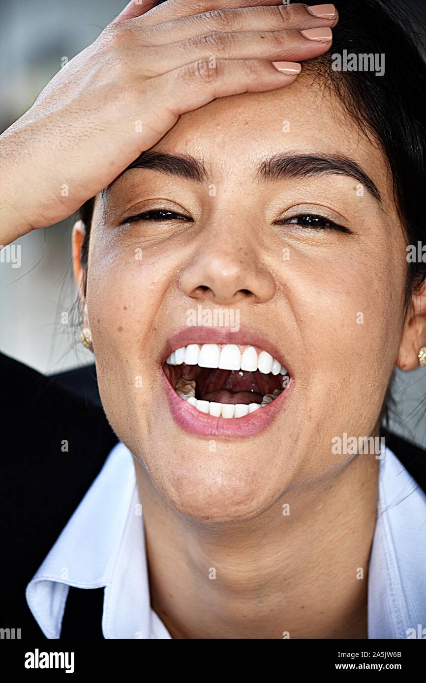 Happy Business Woman Stock Photo - Alamy