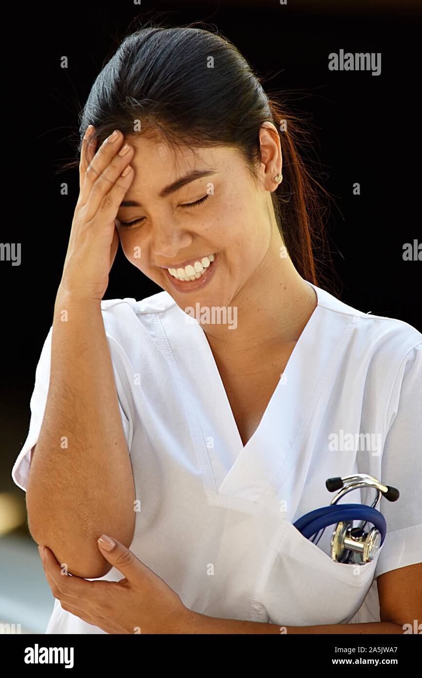 Female Nurse Laughing Stock Photo - Alamy