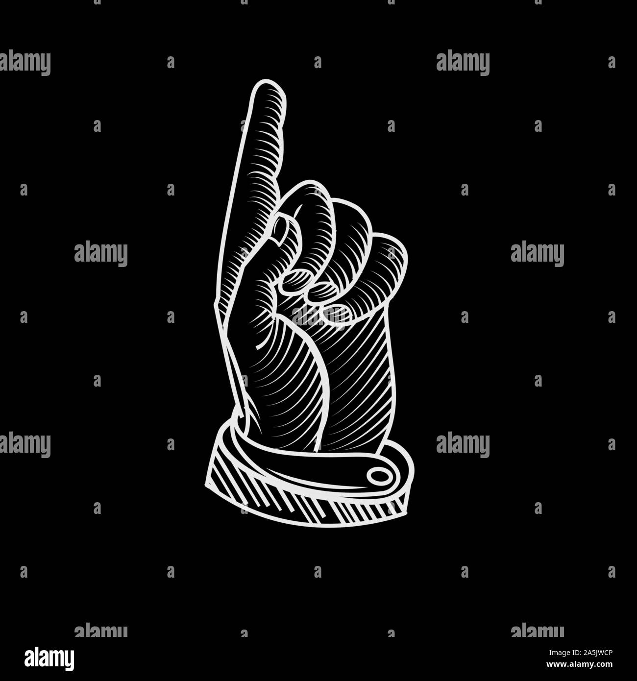 Pointing hand vector logo. Pointing finger vector illustration Stock ...