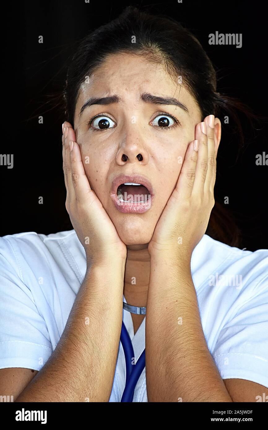 Startled Medical Professional Stock Photo - Alamy