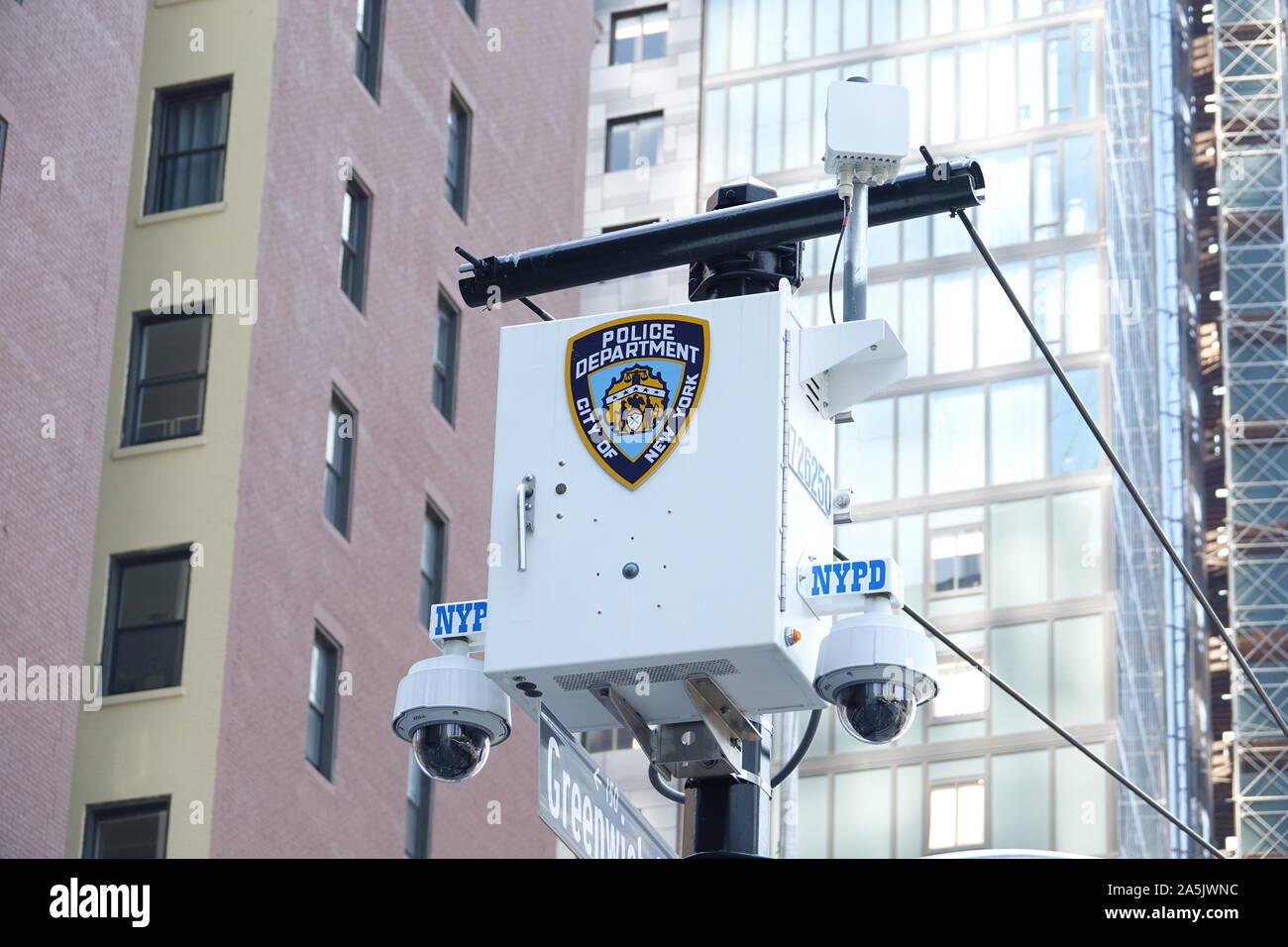 New York, USA. 12th Sep, 2019. The logo of the New York City Police ...
