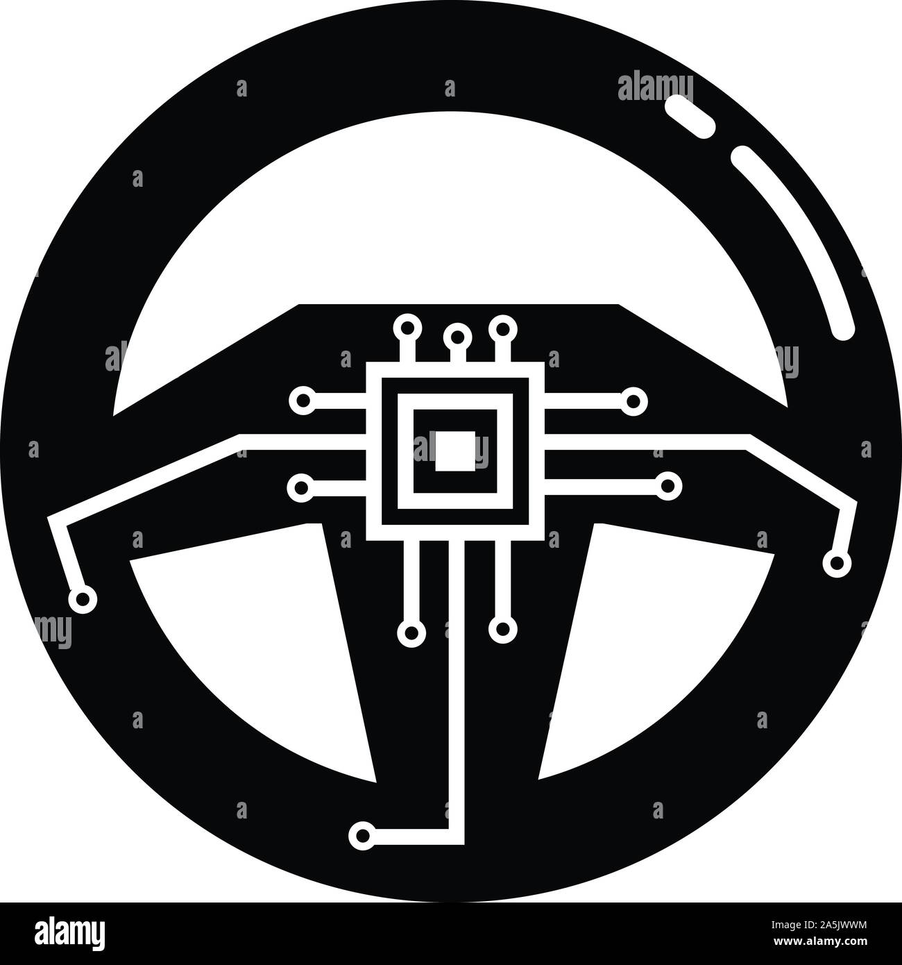 Smart steering wheel icon, simple style Stock Vector Image & Art - Alamy