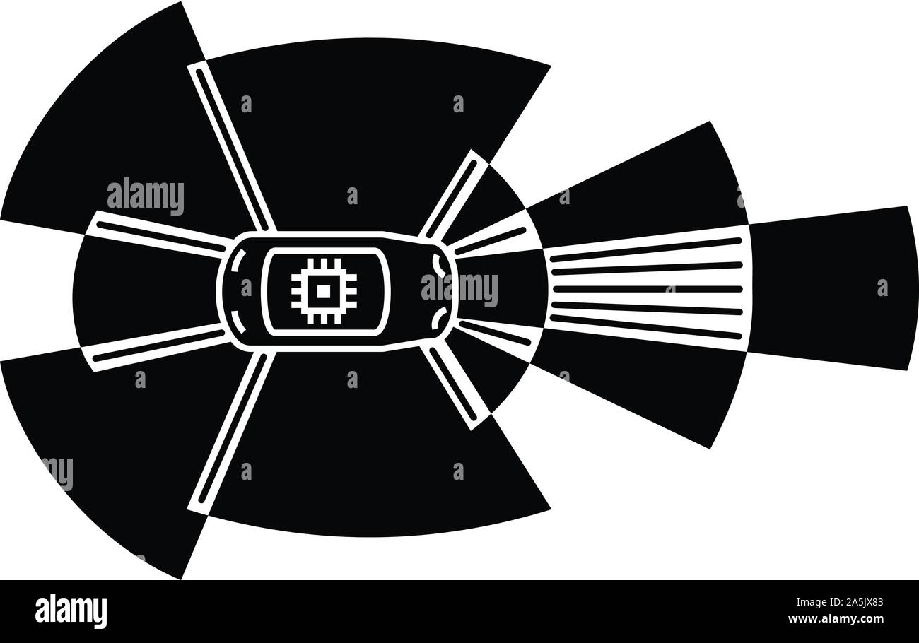 Driverless car sensor icon, simple style Stock Vector Image & Art - Alamy