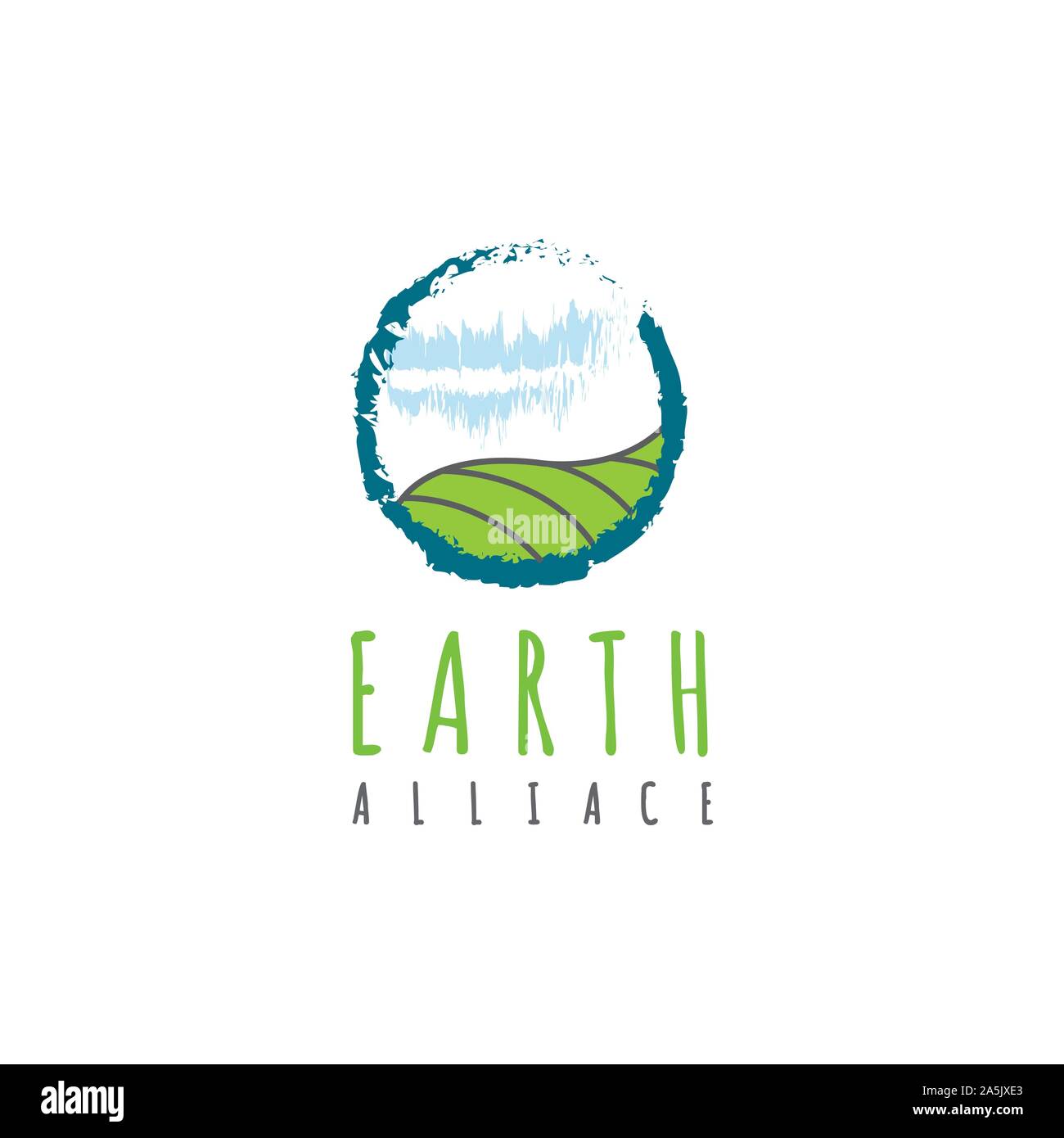 Earth vector illustration. Nature emblem Stock Vector Image & Art - Alamy