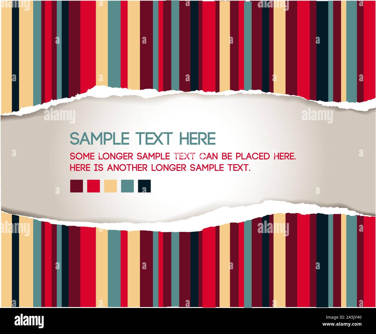 Blue ripped horizontal paper Stock Vector Images - Alamy