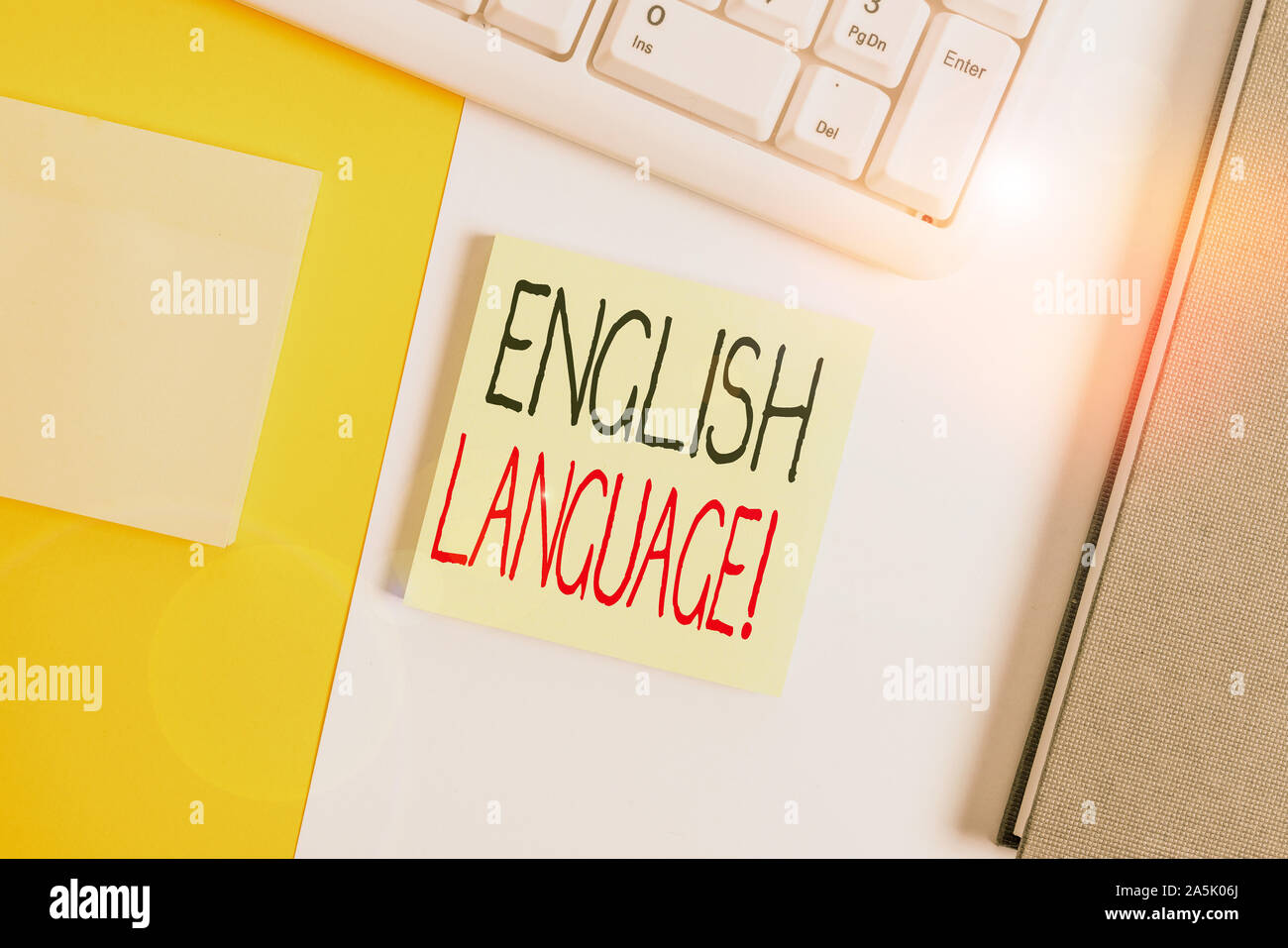 Text sign showing English Language. Business photo showcasing third ...