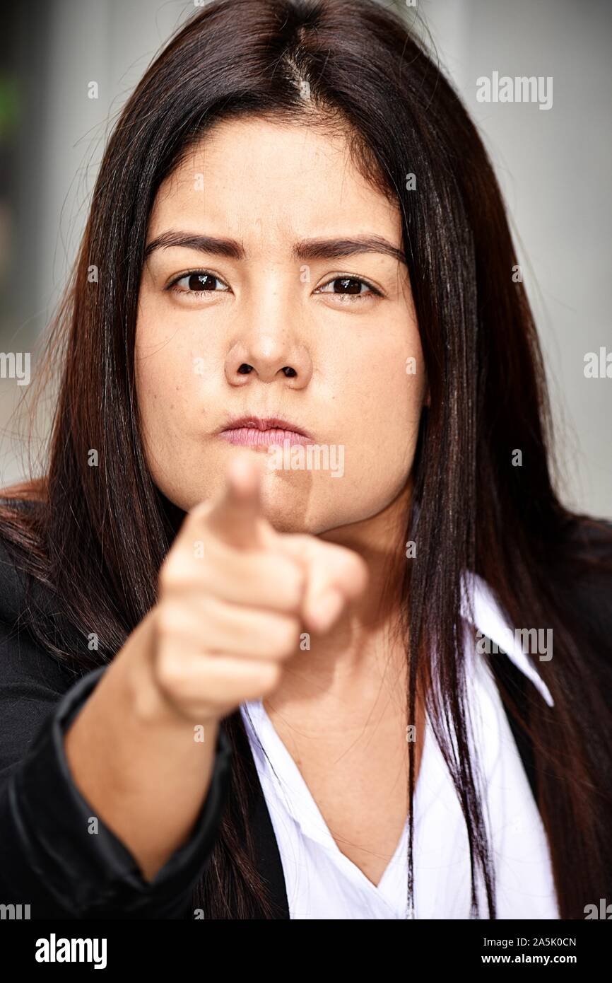 An Angry Business Woman Stock Photo - Alamy