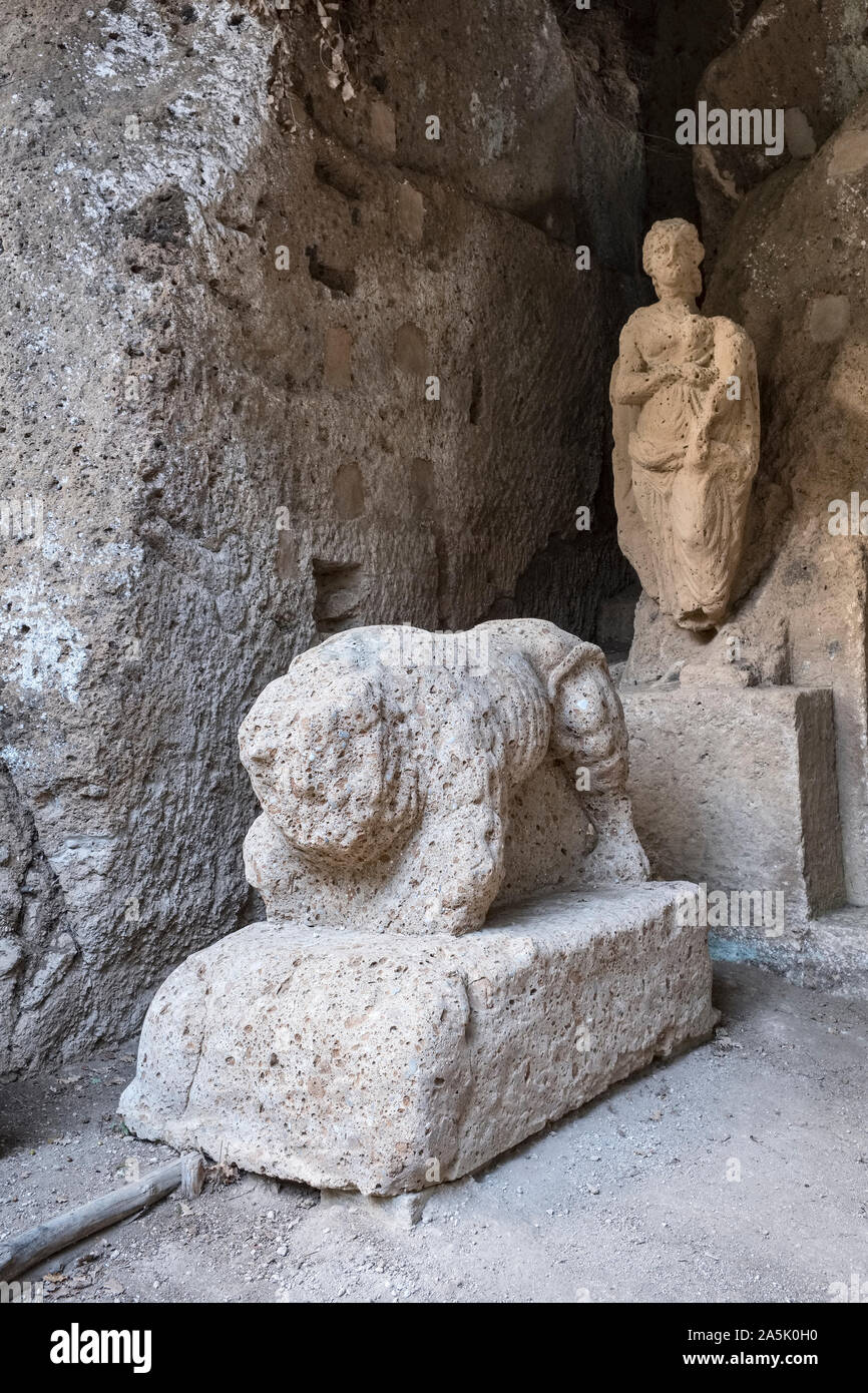In the Etruscan necropolis near Sovana, southern Tuscany, Italy. The ...