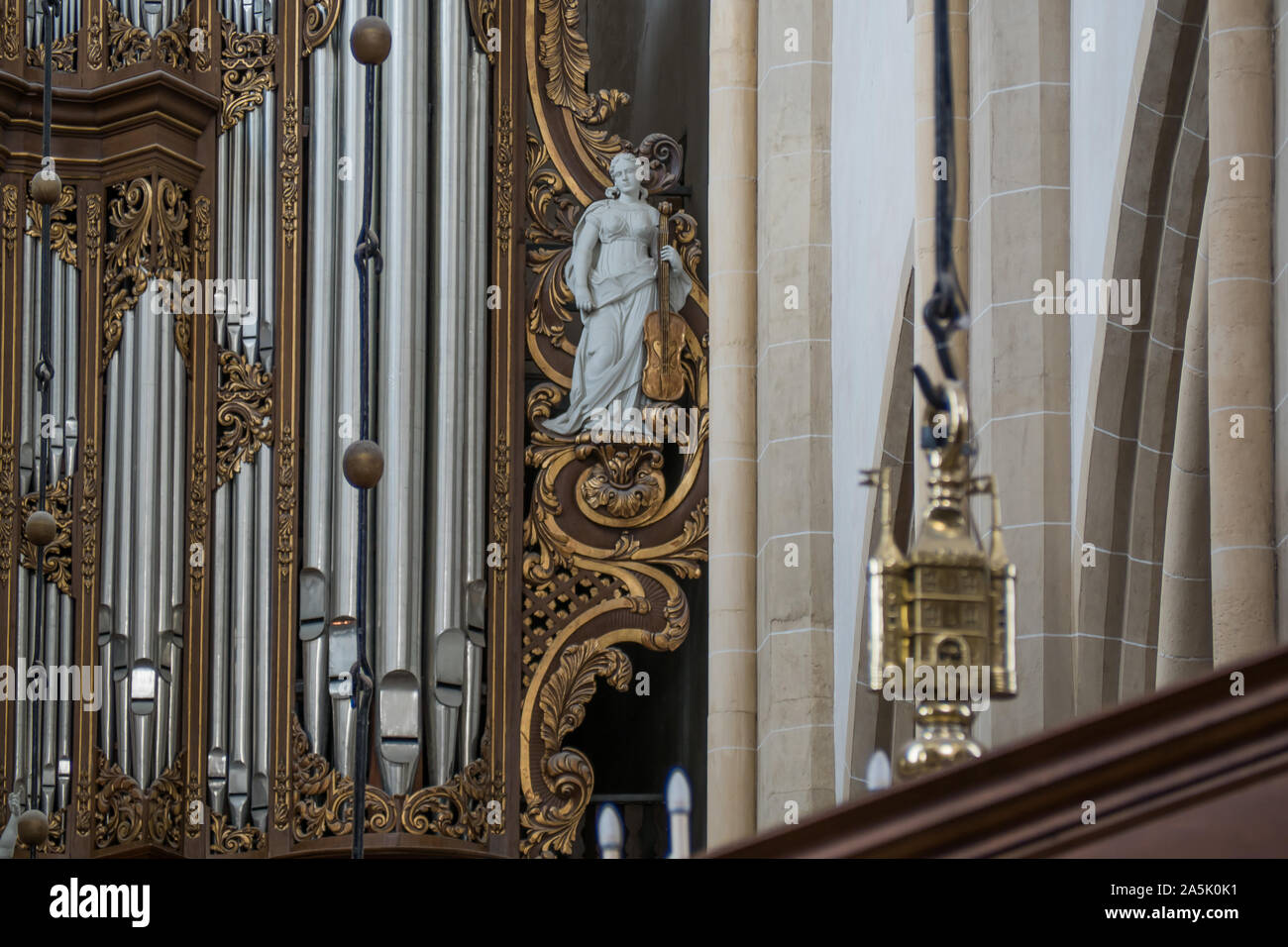 Kampen, Netherlands - August 11, 2016: The Hinsz organ of the Bovenkerk ...