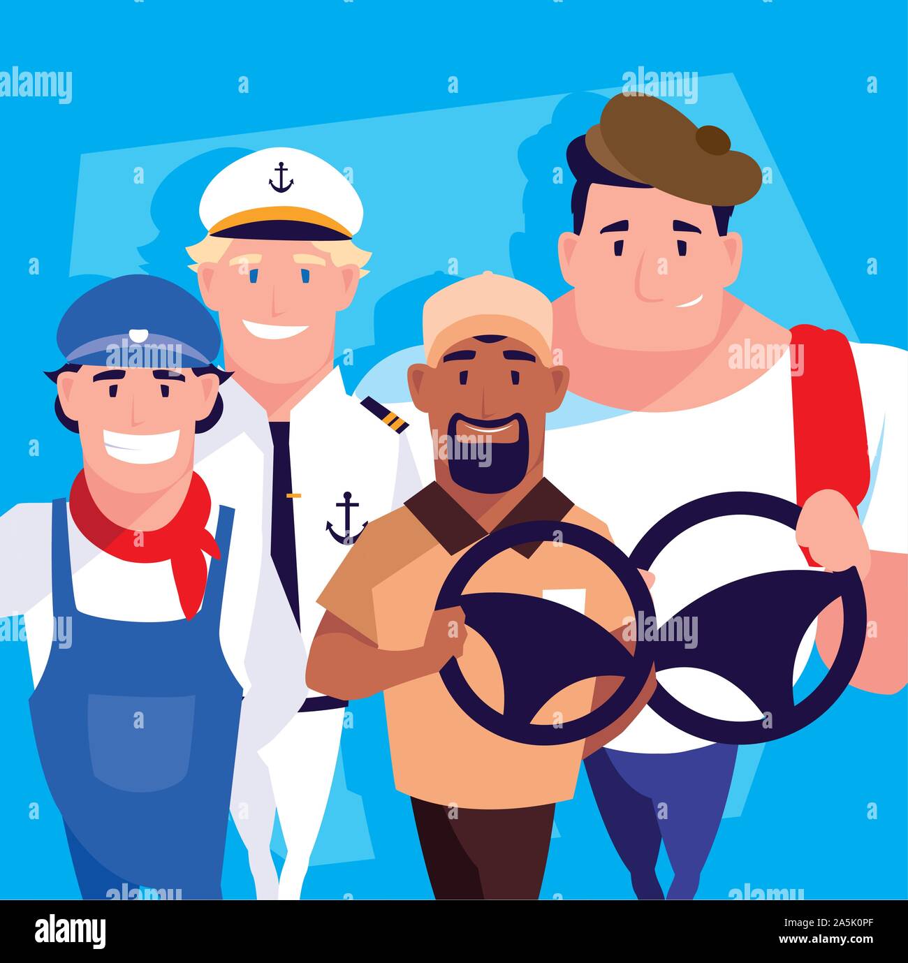 set of men with different profession of drivers vector illustration ...