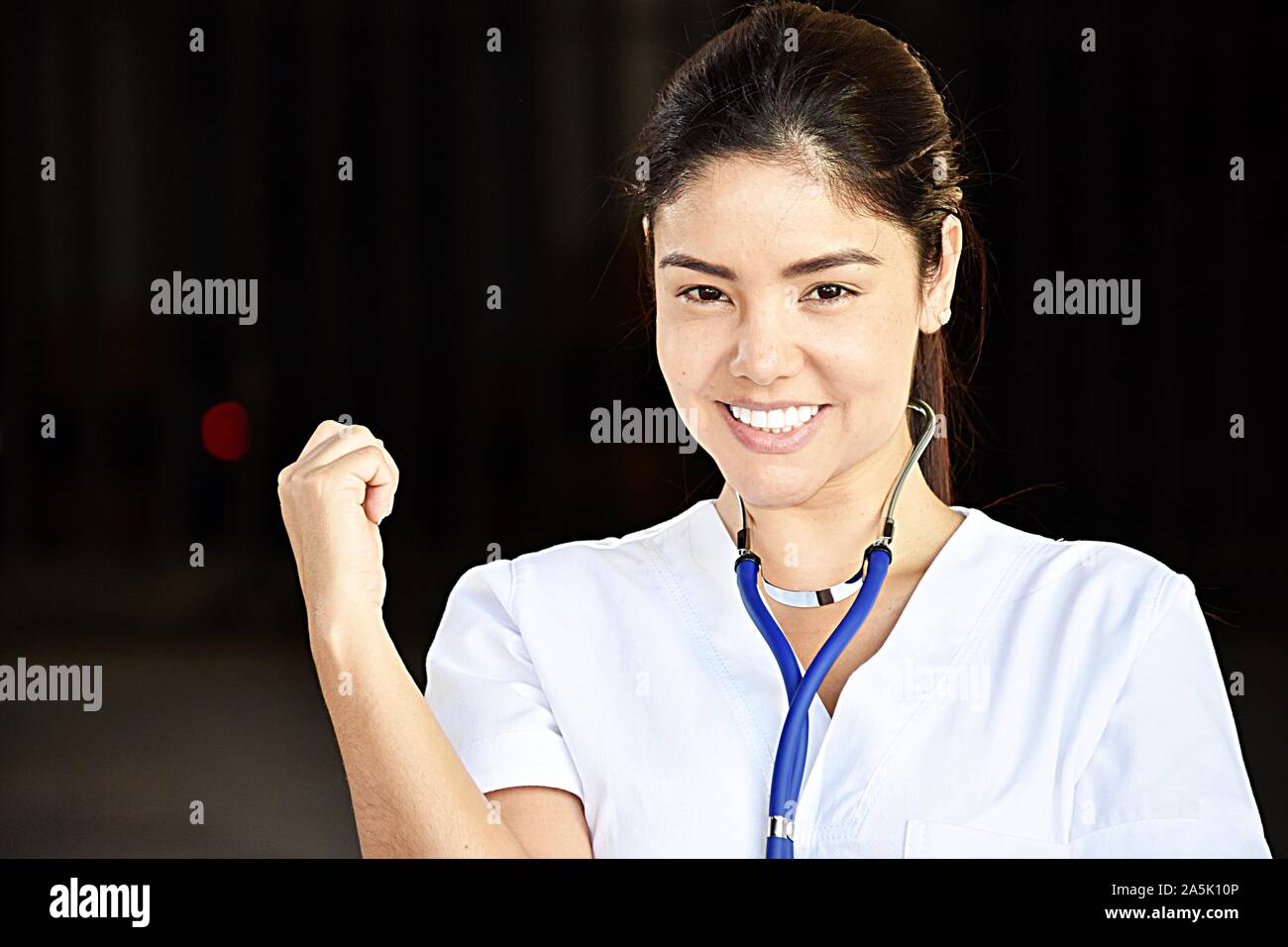 Happy Female Nurse Stock Photo - Alamy