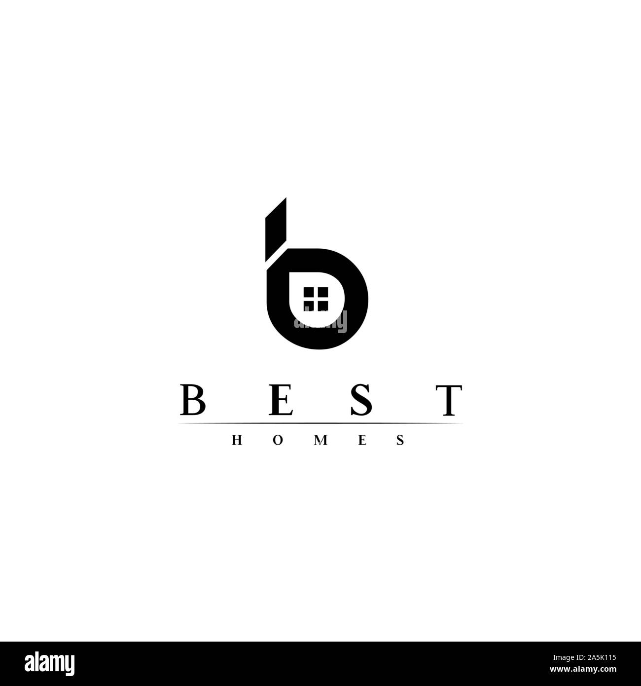 B letter vector logo> B letter emblem. Properties logo. Real estate ...