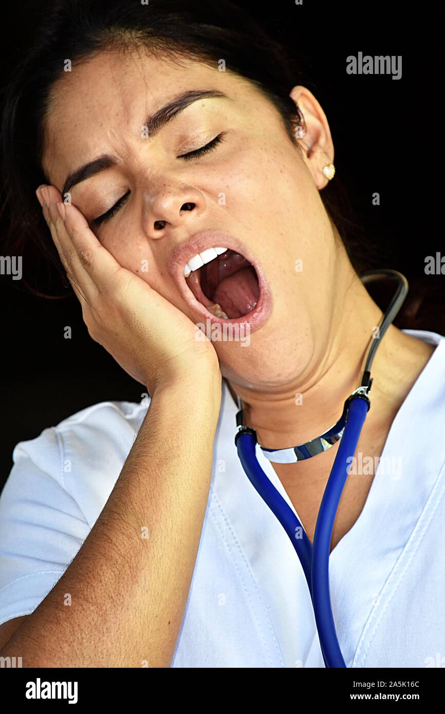 Sleepy Cute Person Stock Photo - Alamy