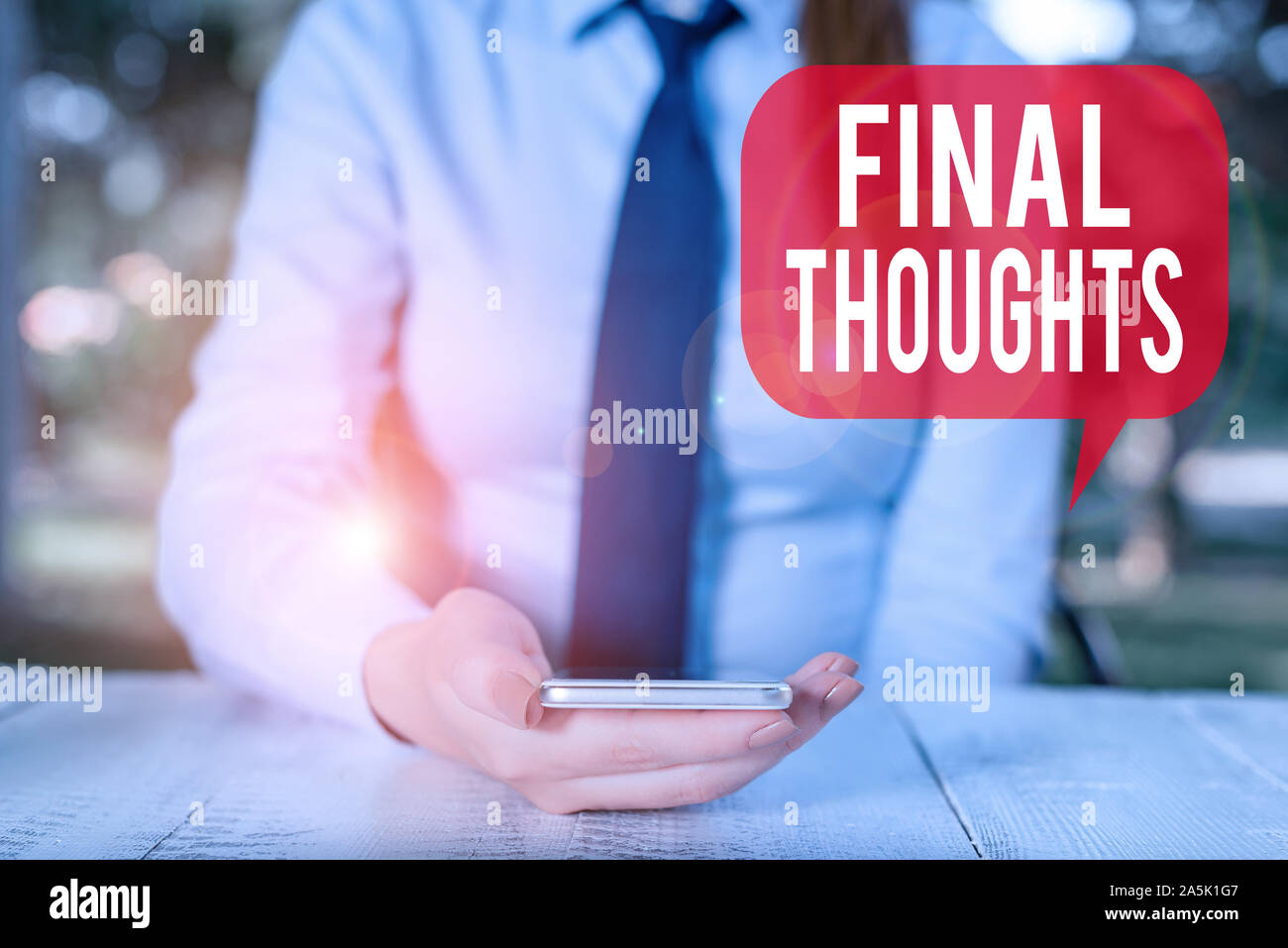 Writing note showing Final Thoughts. Business concept for the ...