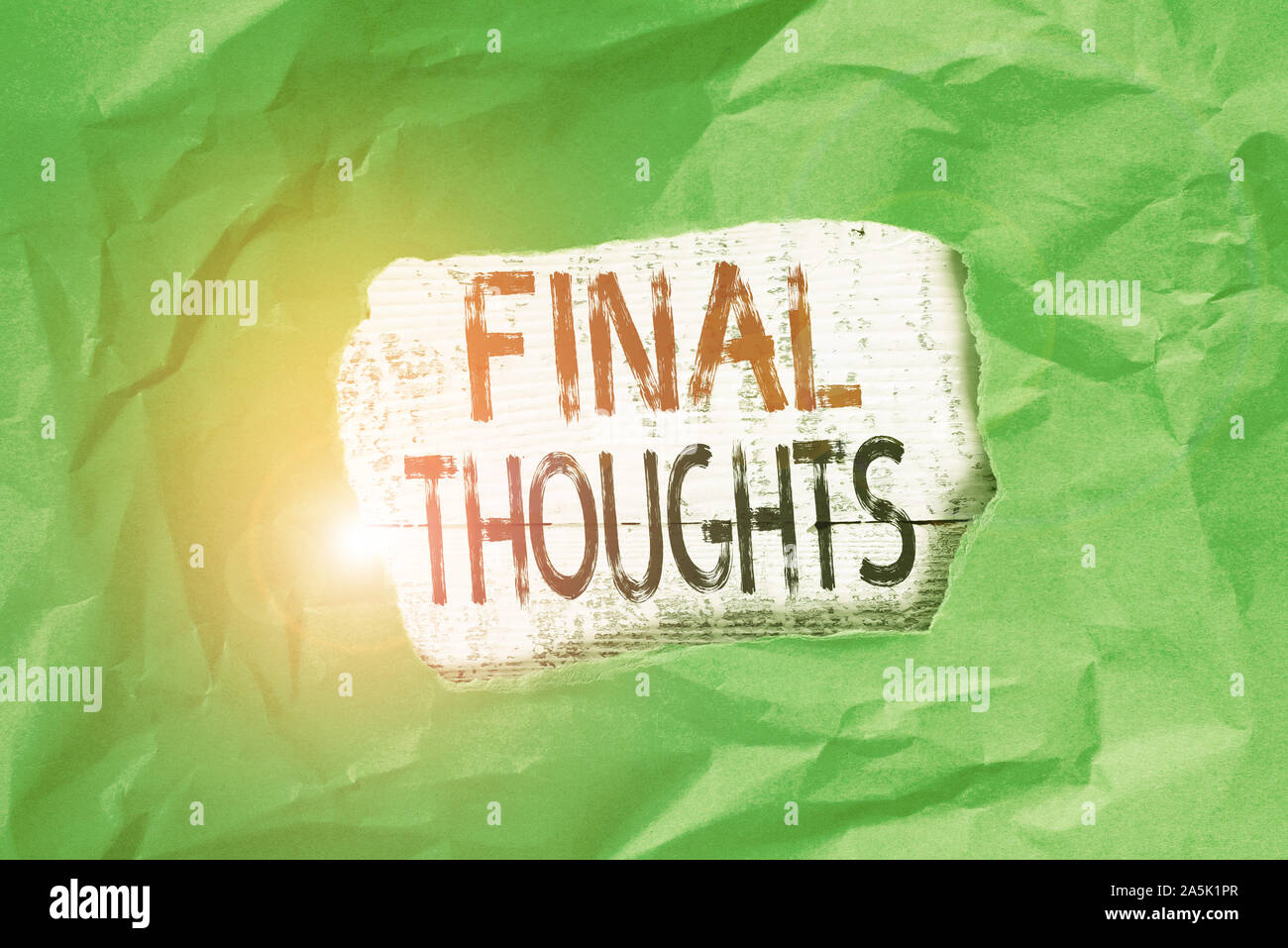 Conceptual hand writing showing Final Thoughts. Concept meaning the ...