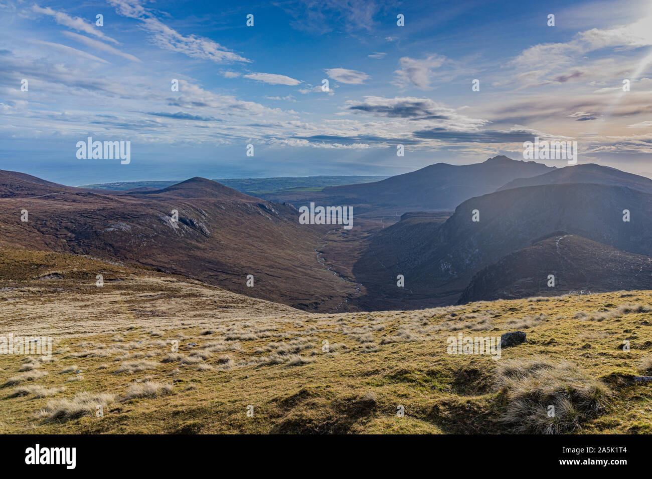 Annalong Buttress and valley and Slieve Binnian, Mourne mountains ...