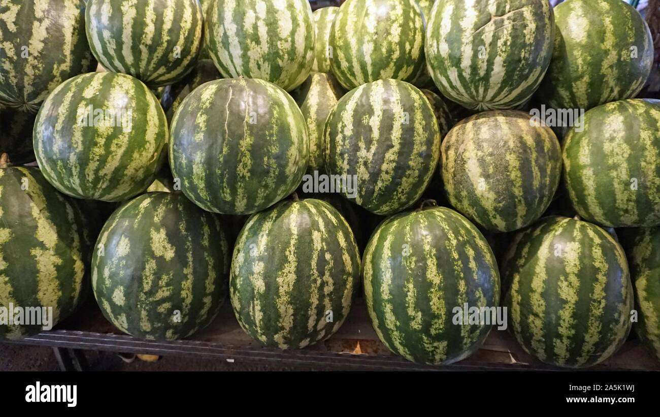 fresh melon from big market in skopje Stock Photo - Alamy