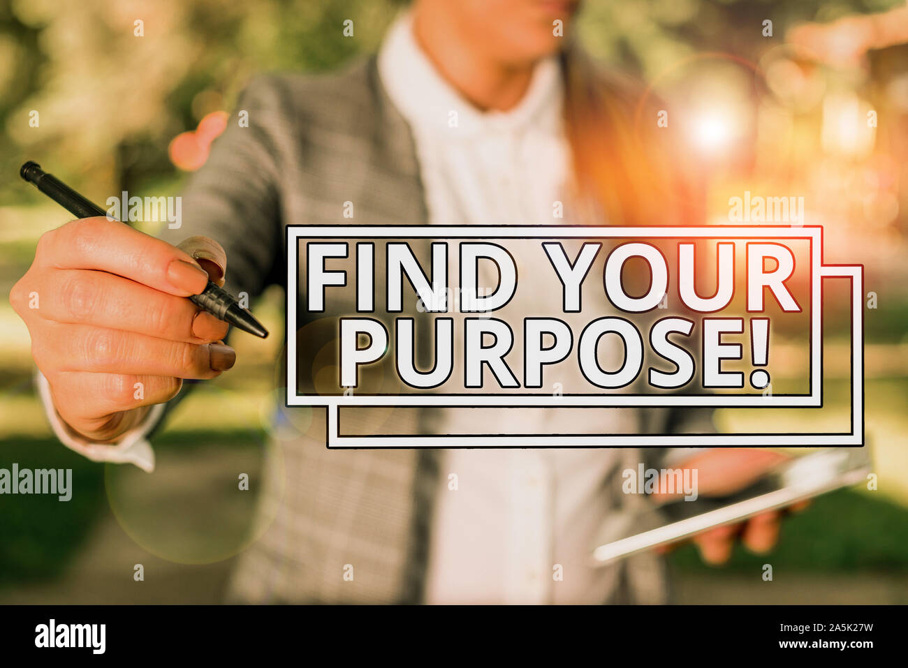 Conceptual hand writing showing Find Your Purpose. Concept meaning ...