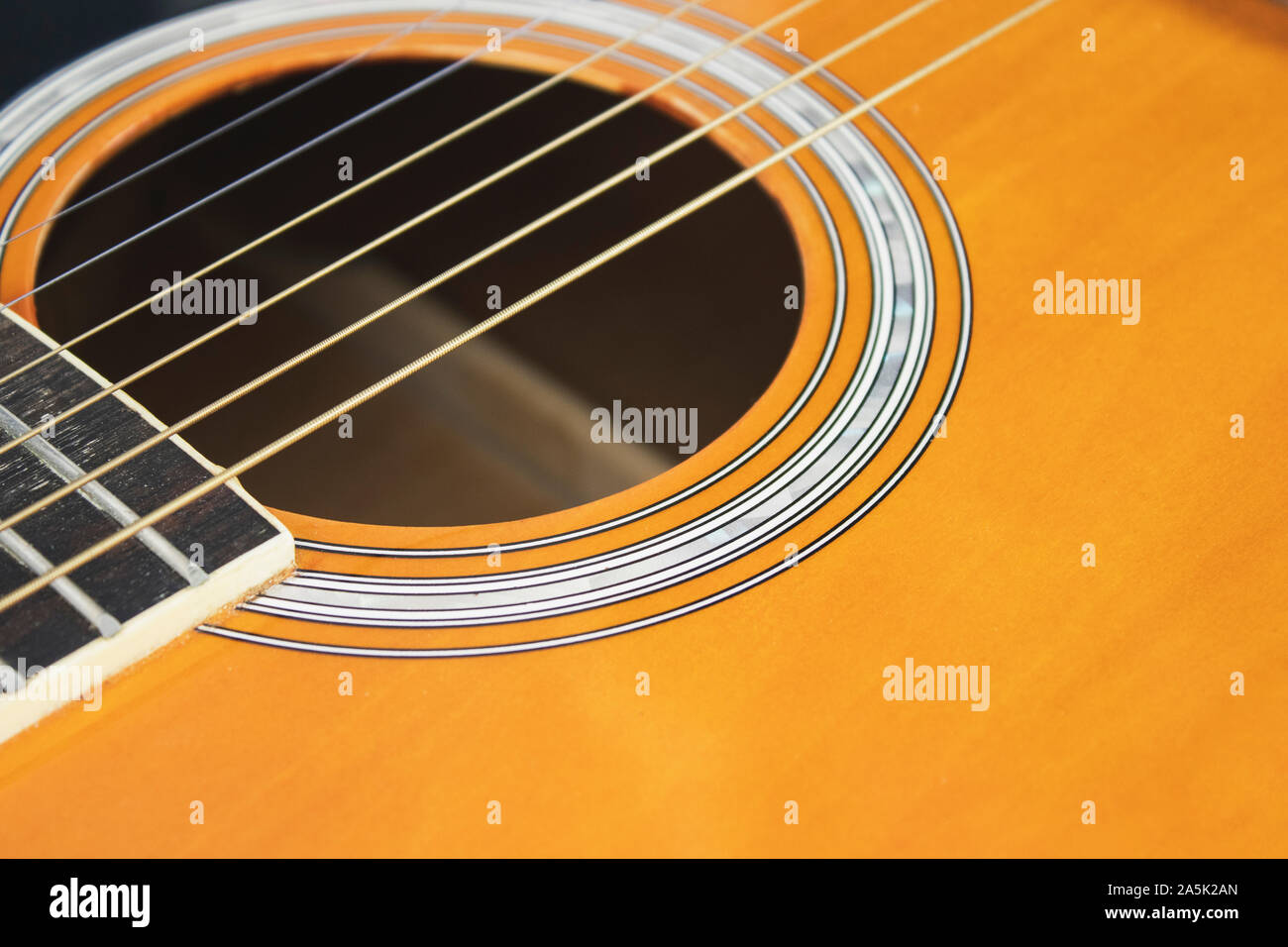Acoustic guitar on isolated background, musical instruments Stock Photo ...