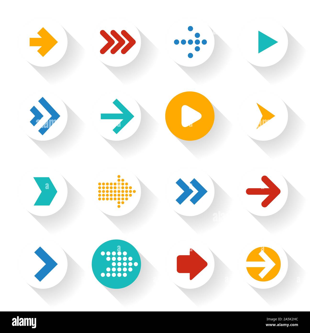 Arrow icon set. Vector Stock Vector Image & Art - Alamy