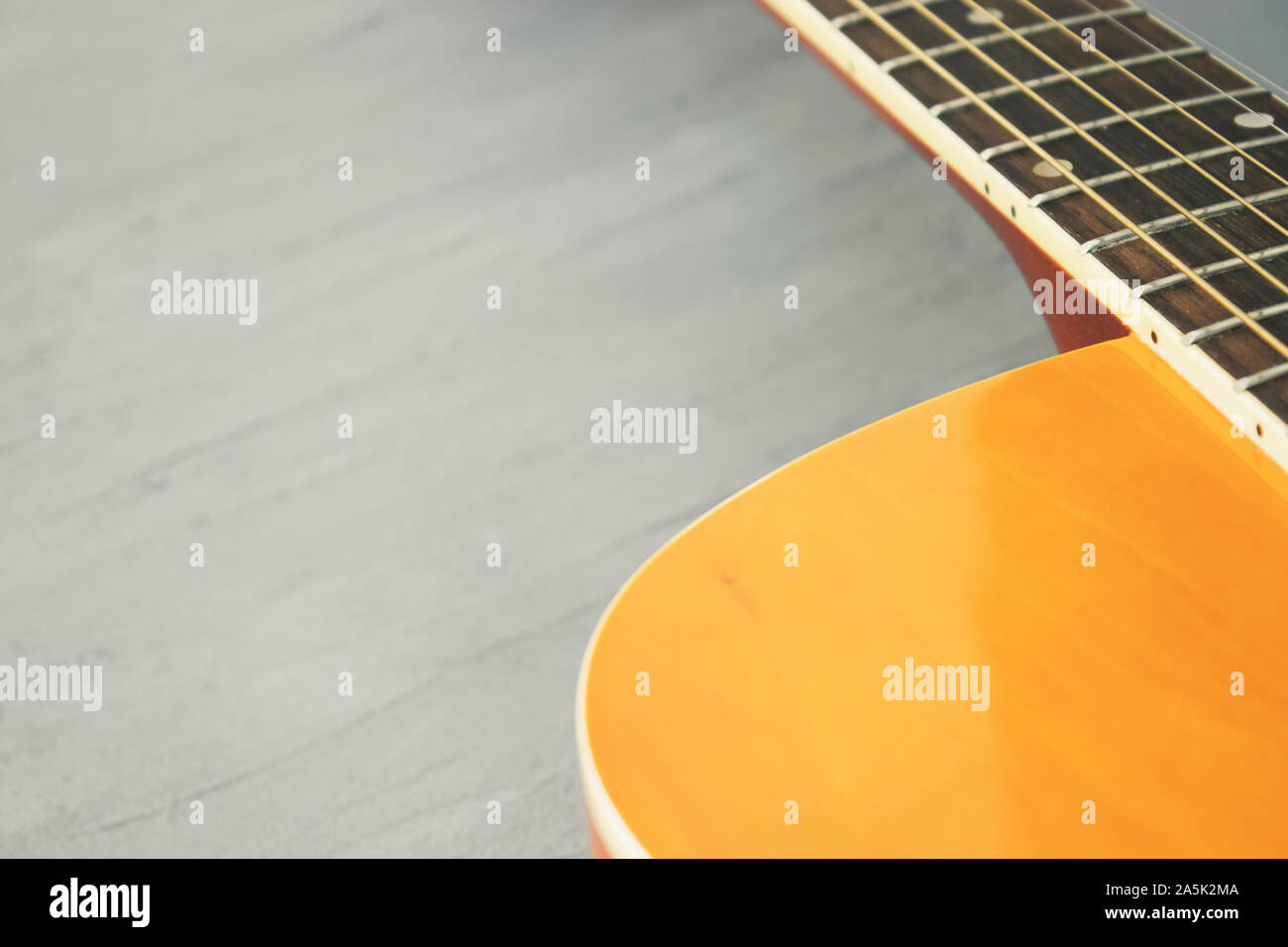 Acoustic guitar on isolated background, musical instruments Stock Photo ...