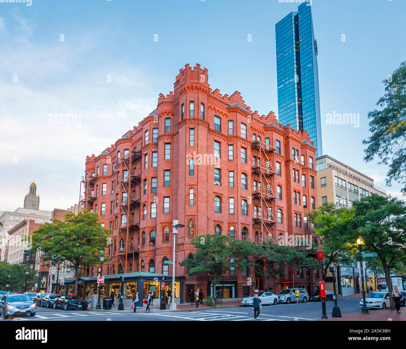 Typical external metal fire escape ladders on a red brick building in ...