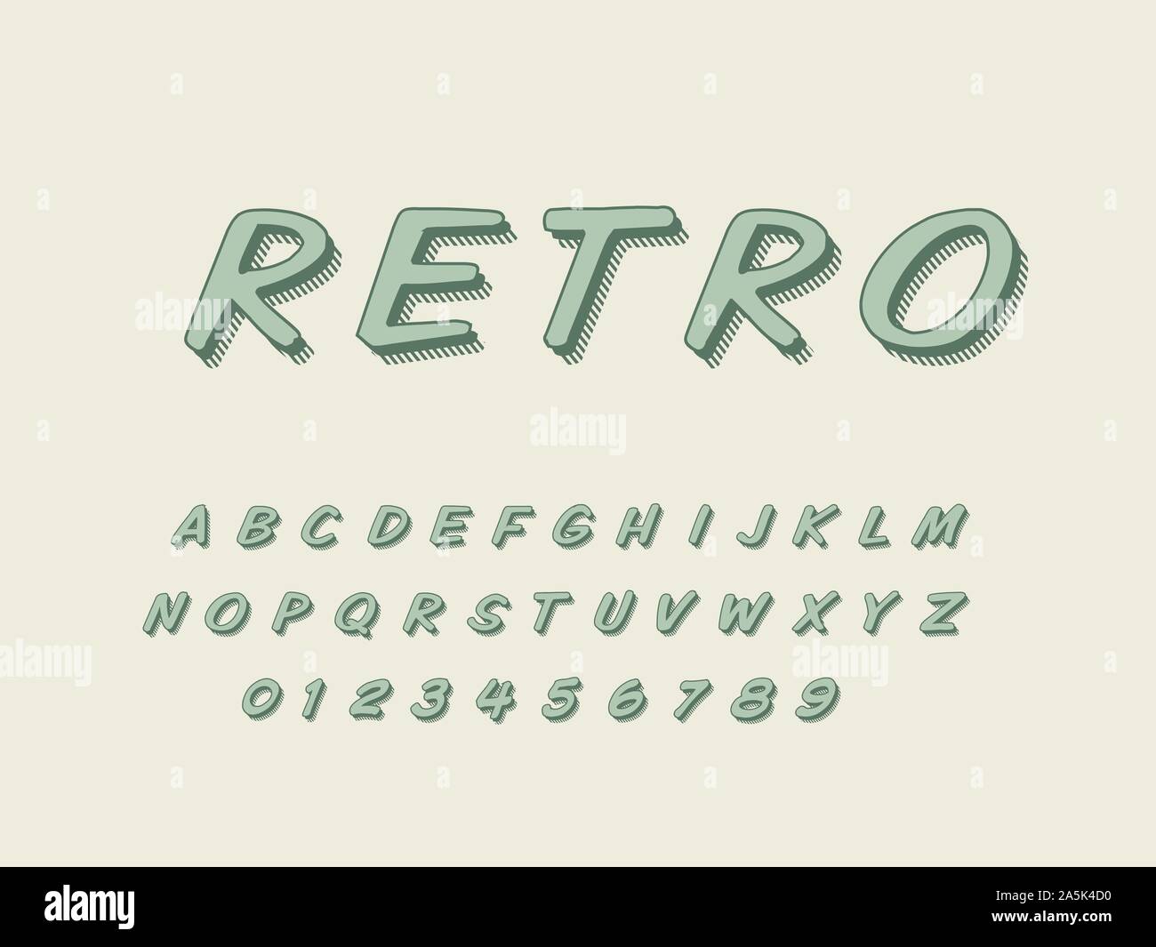 Retro color font and alphabet. Stock vector Stock Vector Image & Art ...