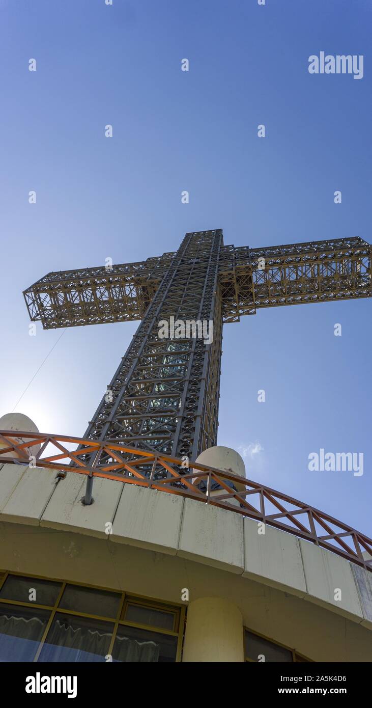 metal millennium cross in skopje in northern macedonia Stock Photo - Alamy