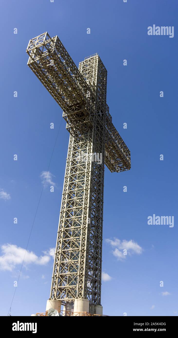 metal millennium cross in skopje in northern macedonia Stock Photo - Alamy