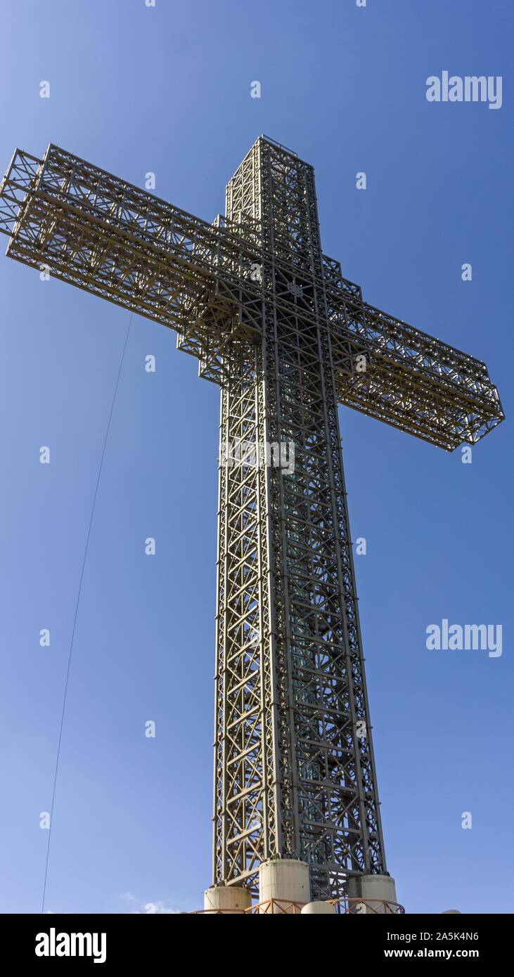 metal millennium cross in skopje in northern macedonia Stock Photo - Alamy
