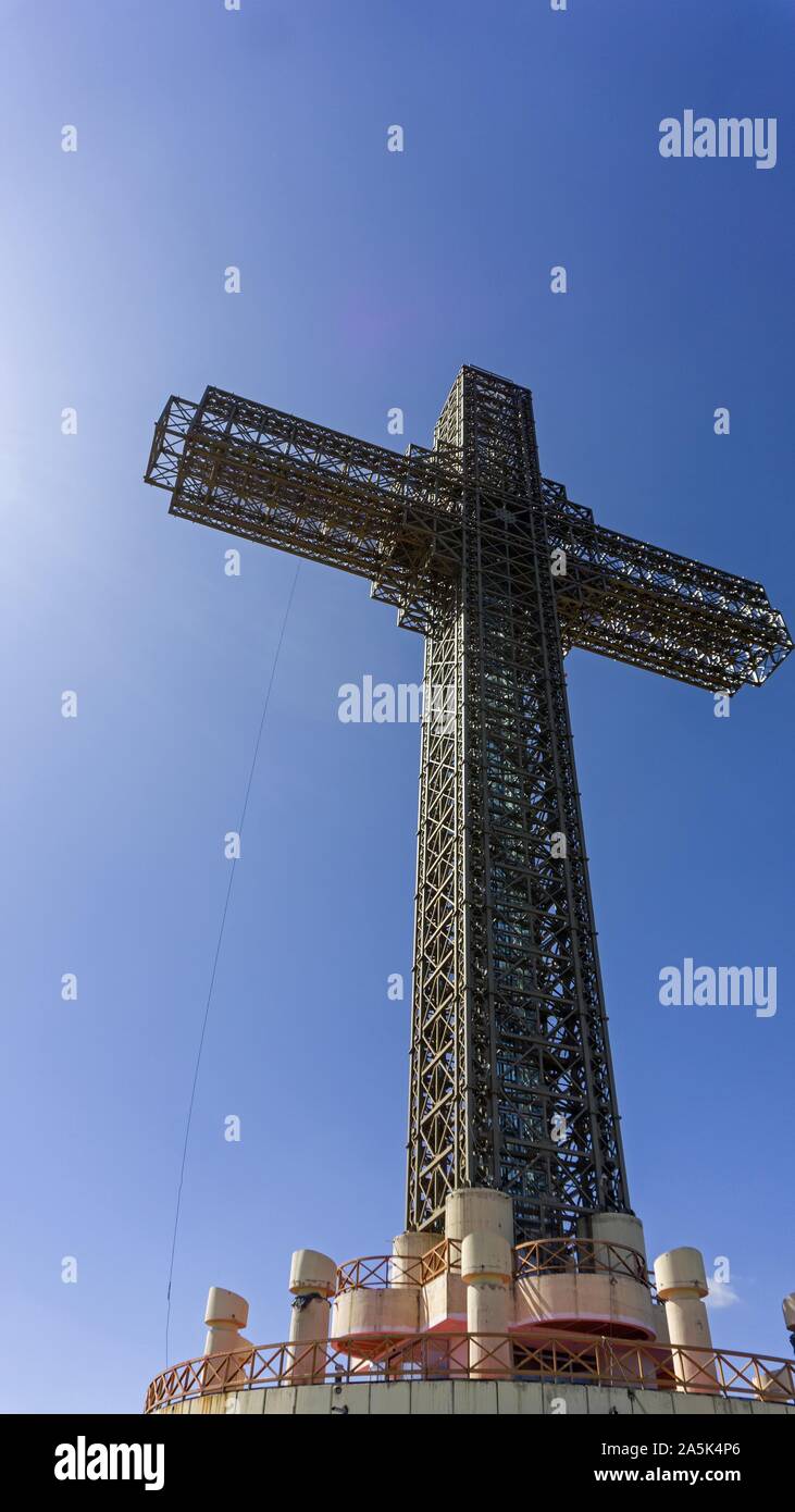 metal millennium cross in skopje in northern macedonia Stock Photo - Alamy