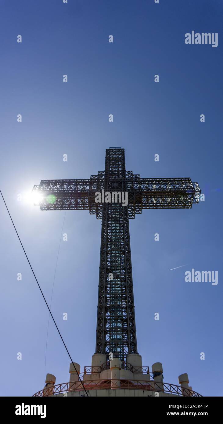 metal millennium cross in skopje in northern macedonia Stock Photo - Alamy