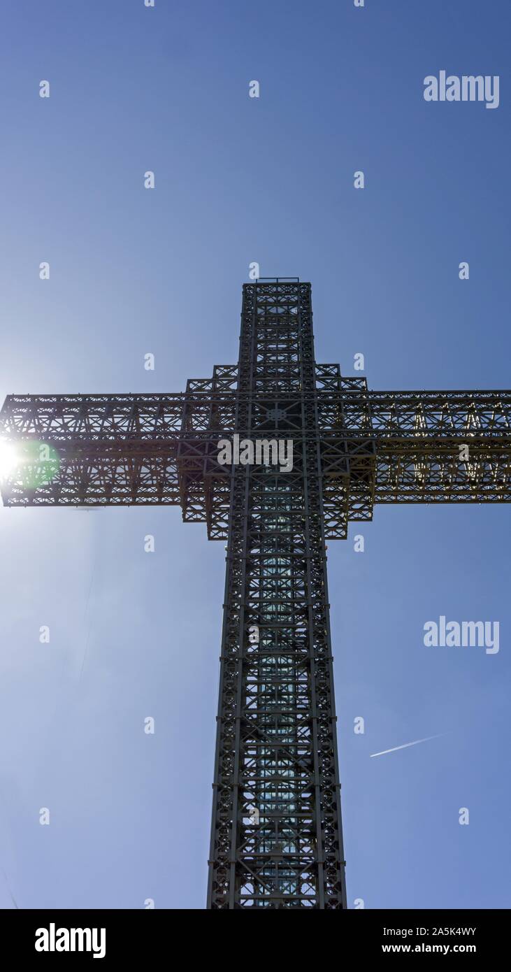 metal millennium cross in skopje in northern macedonia Stock Photo - Alamy