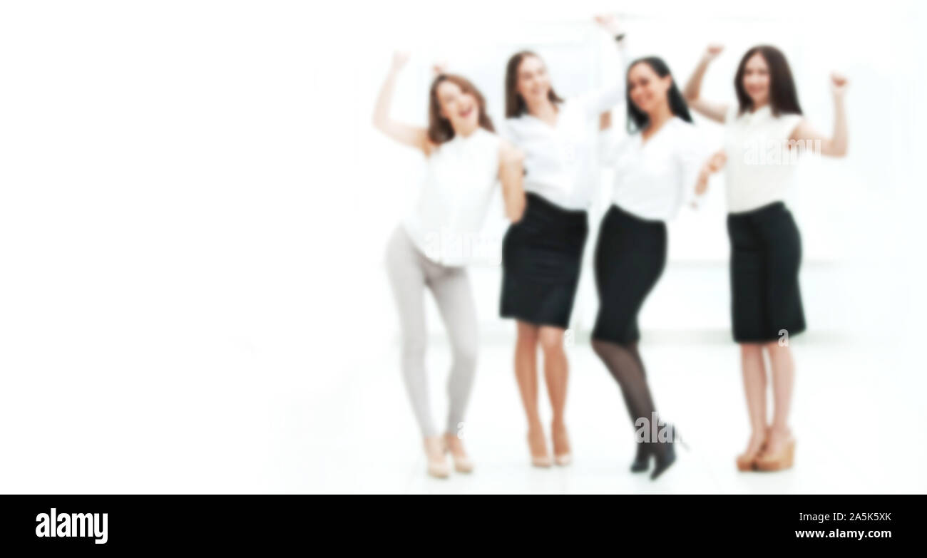 blurred image for the advertising text. full-length portrait of the ...