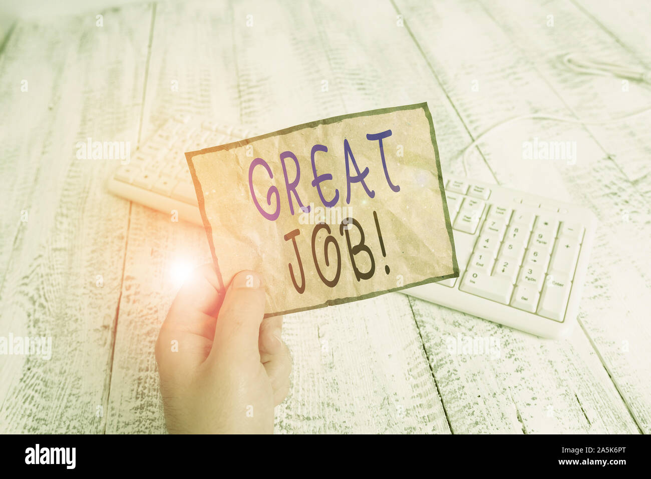 Job well done man writing hi-res stock photography and images - Alamy