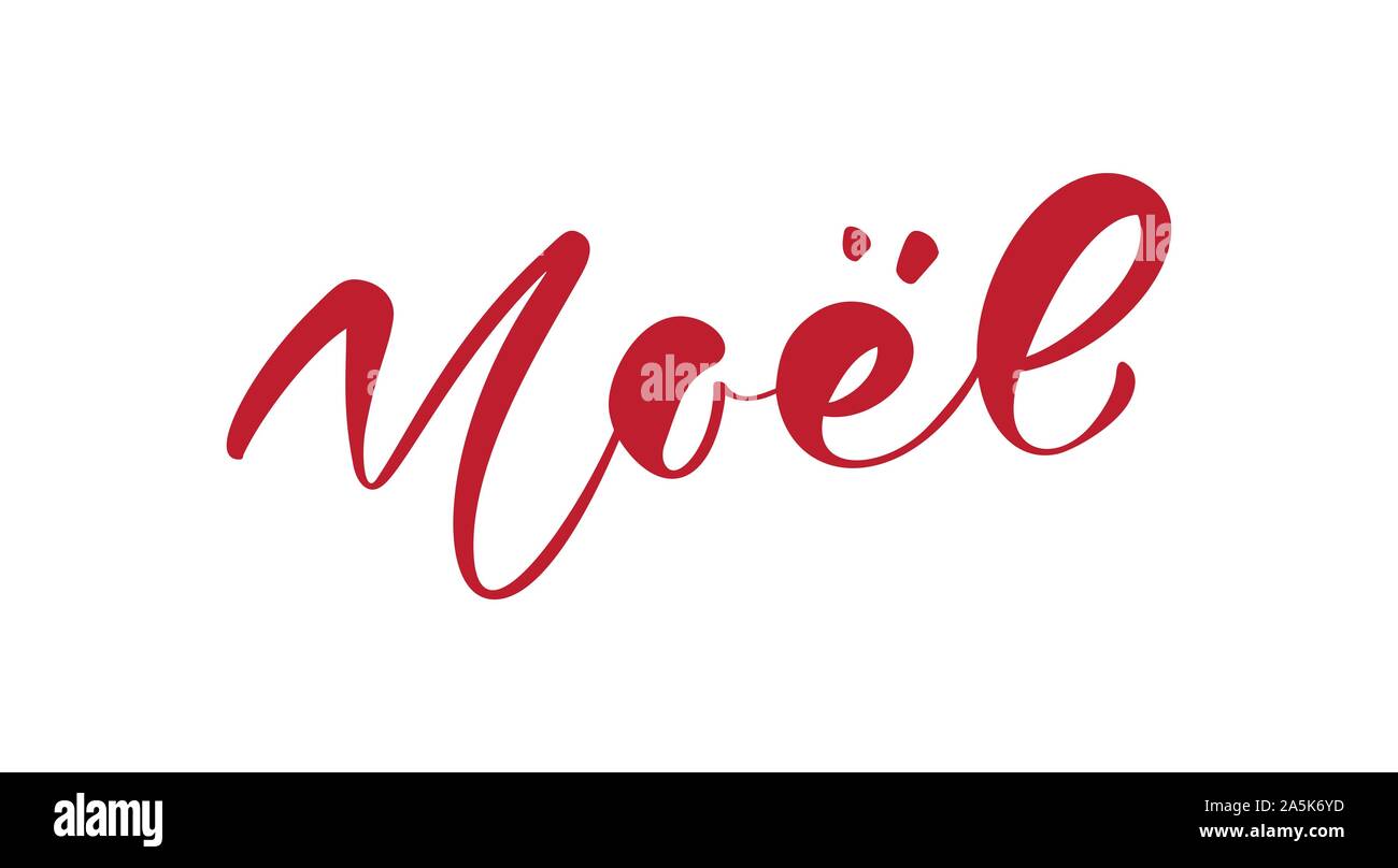 Noel vector calligraphic Christmas hand written text on french. Xmas ...