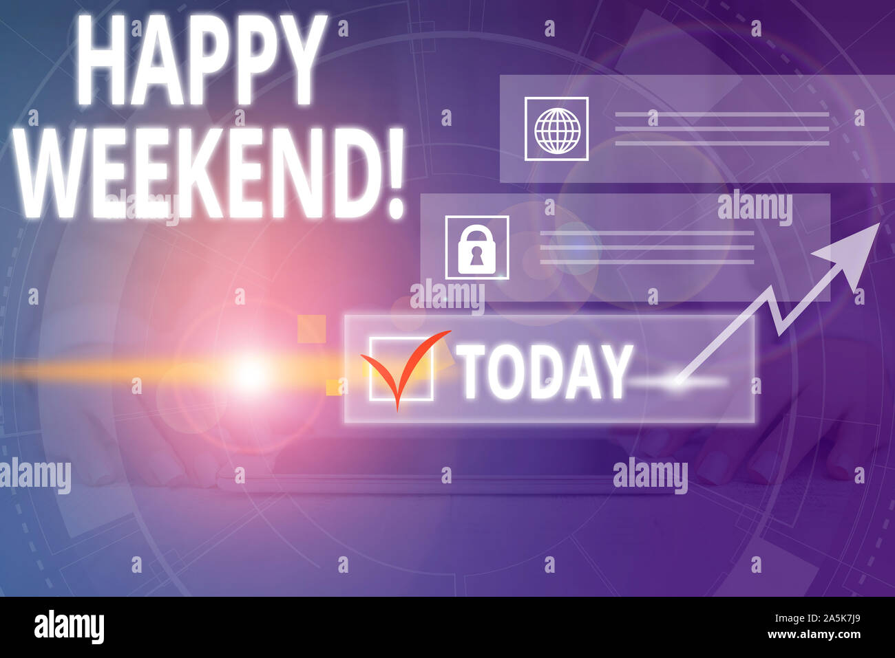 Writing note showing Happy Weekend. Business concept for something nice ...