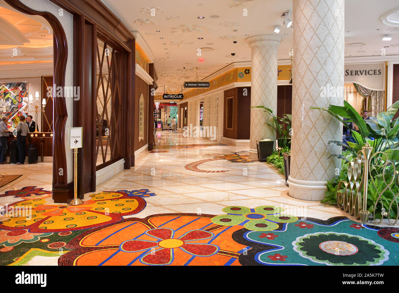 Las Vegas Nevada USA 10-2-18 View of one of the beautiful corridors of ...