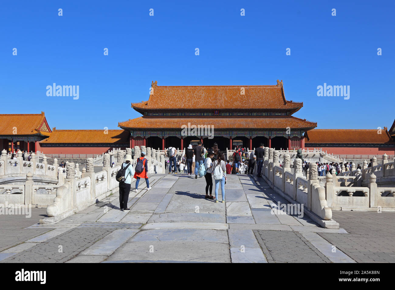 China Peking Beijing Forbidden City Gate of Great Harmony Stock Photo ...