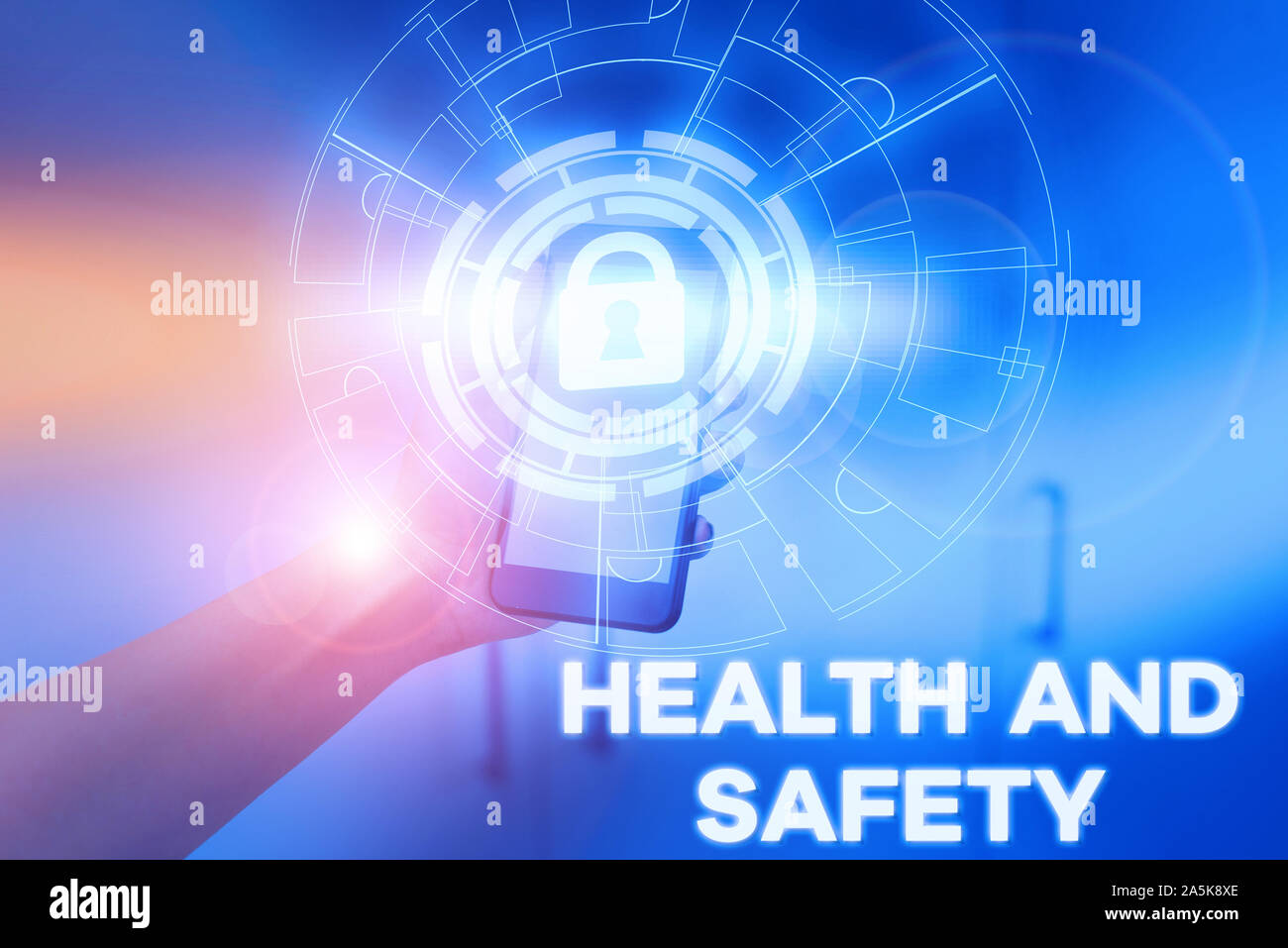 Writing note showing Health And Safety. Business concept for procedures ...