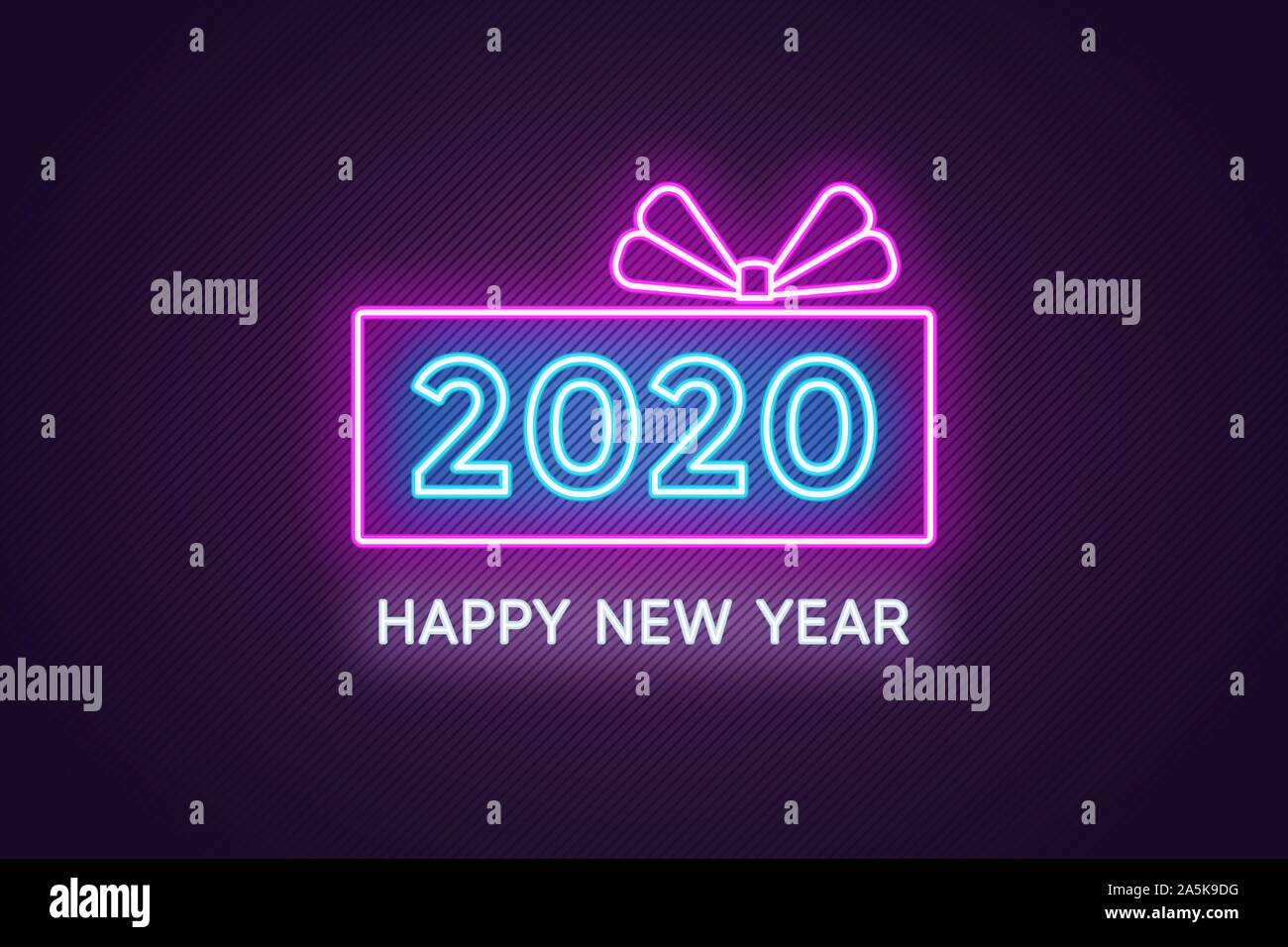 2020 neon Stock Vector Images - Alamy