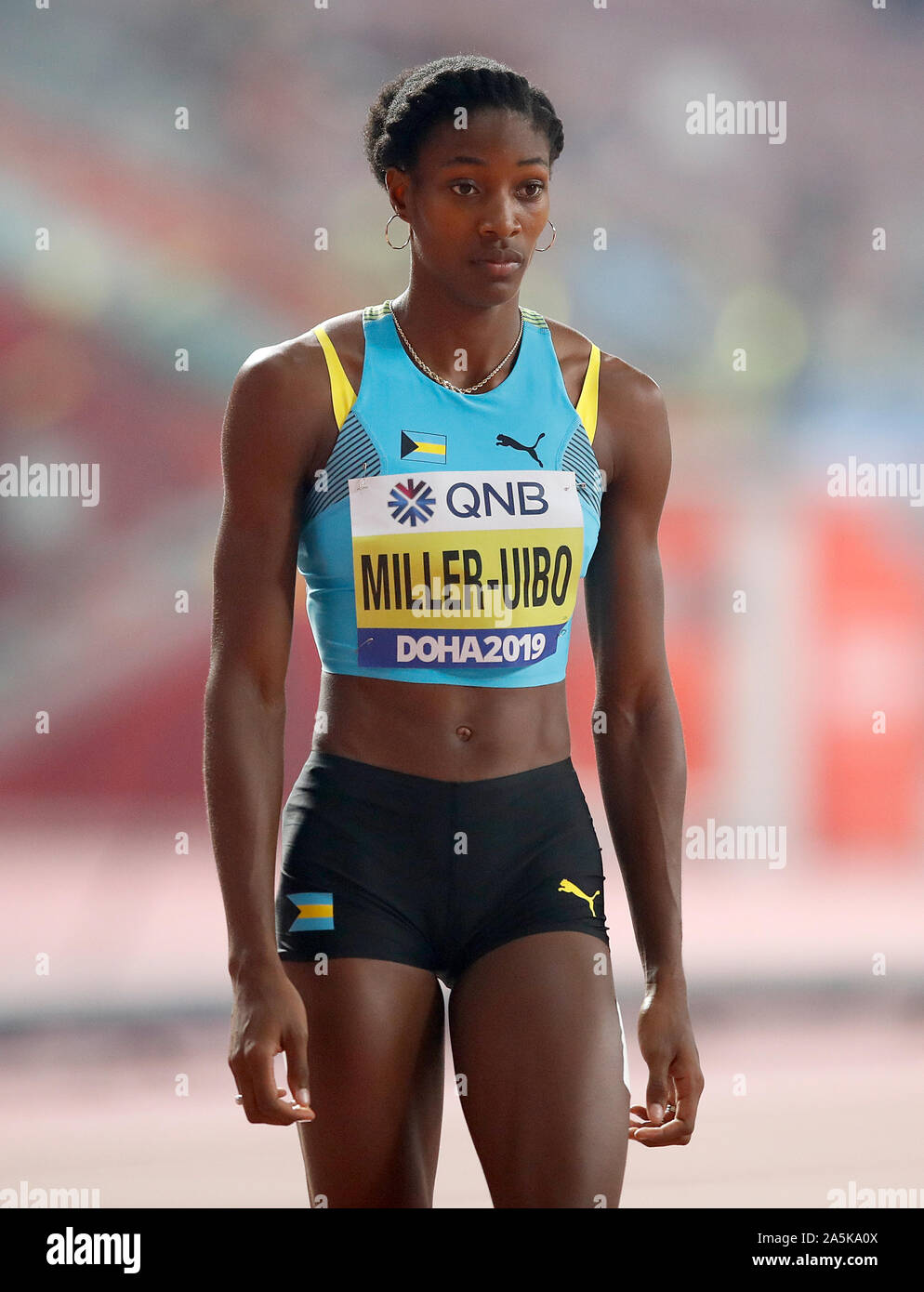 The Bahamas' Shaunae Miller-Uibo in the 5th heat of the women's 400 ...
