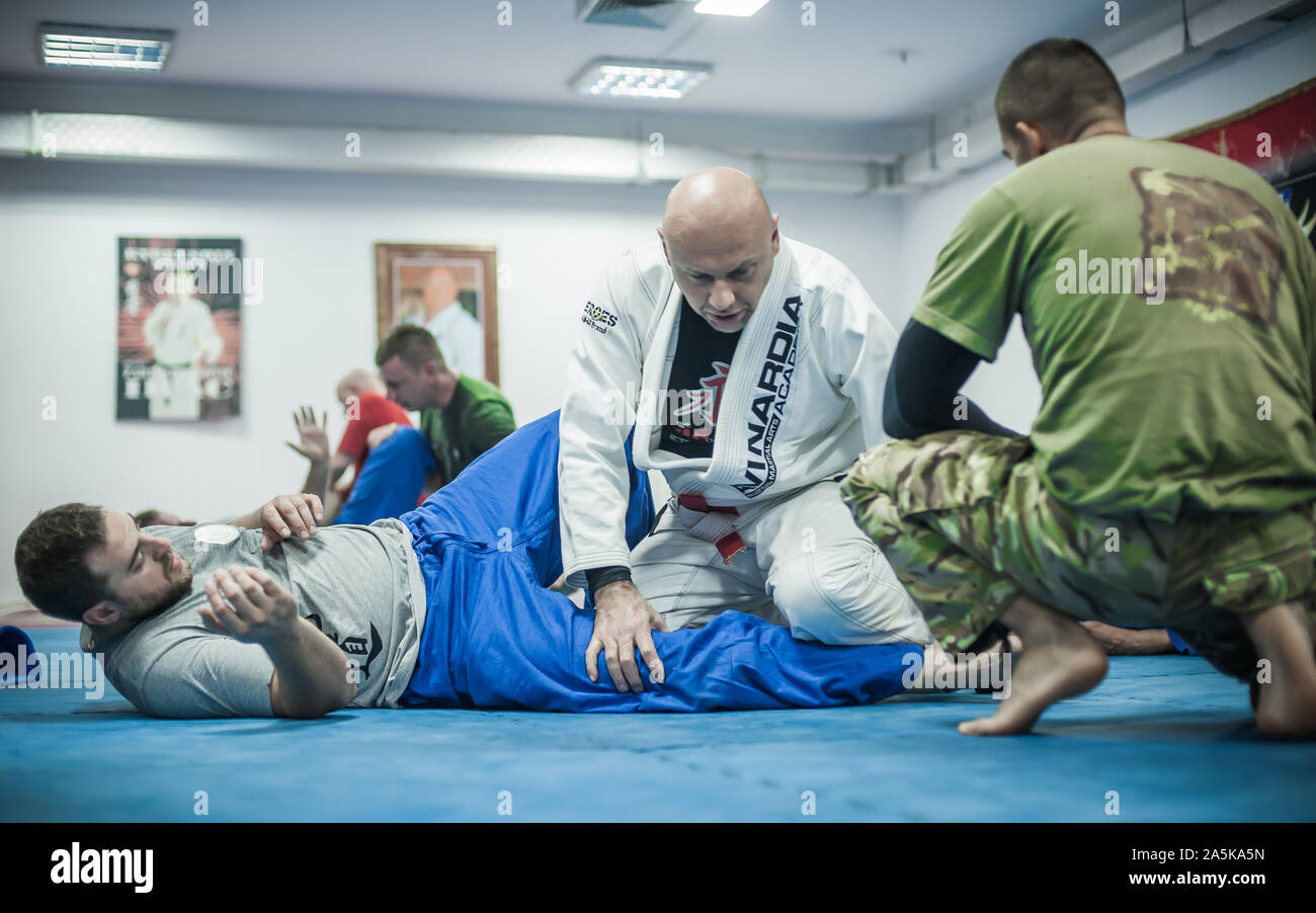 BELGRADE, SERBIA - 13. OCTOBER 2019. Sensei master Igor Sucevic in ...