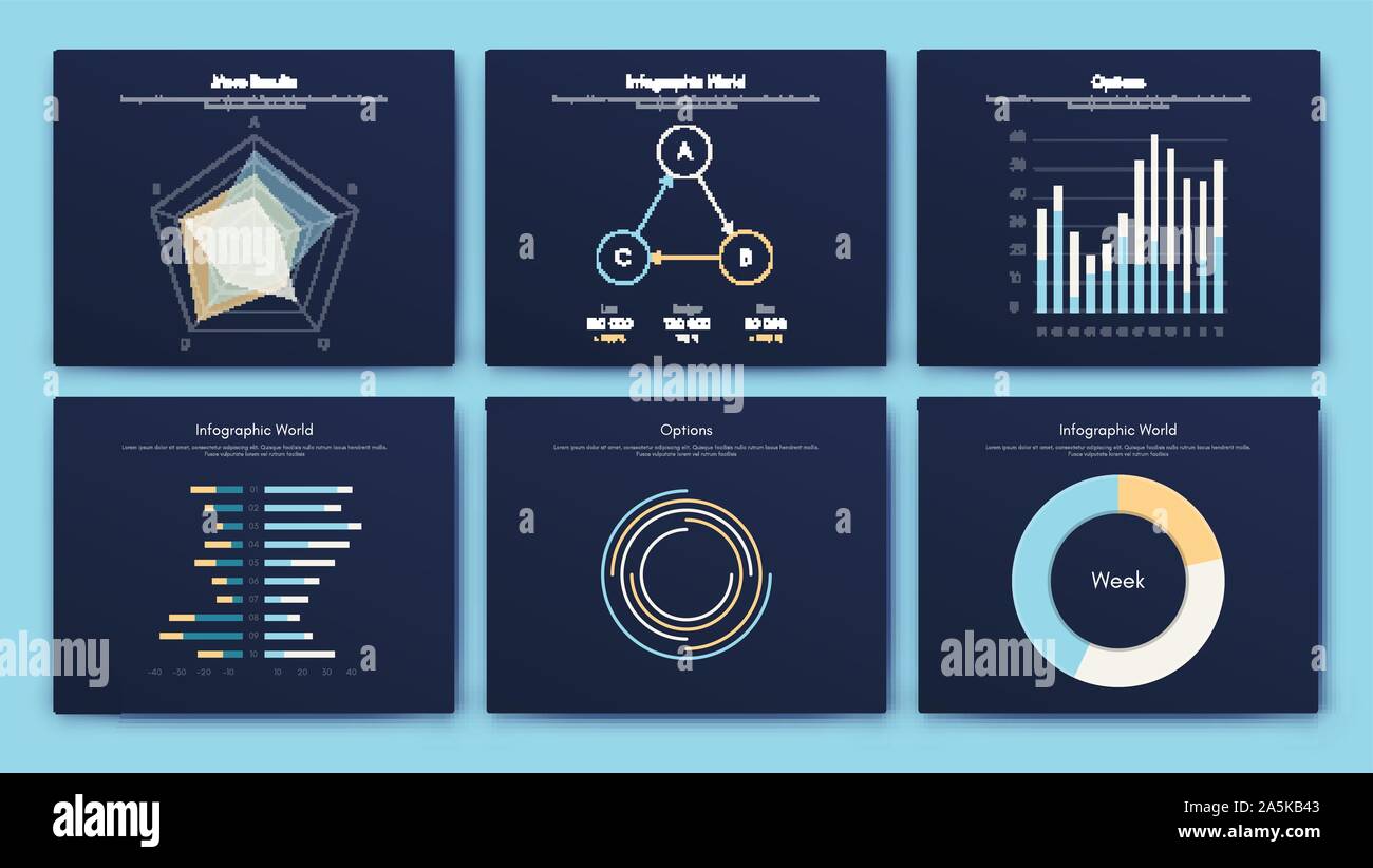 Infographic vector brochure elements for business illustration in ...