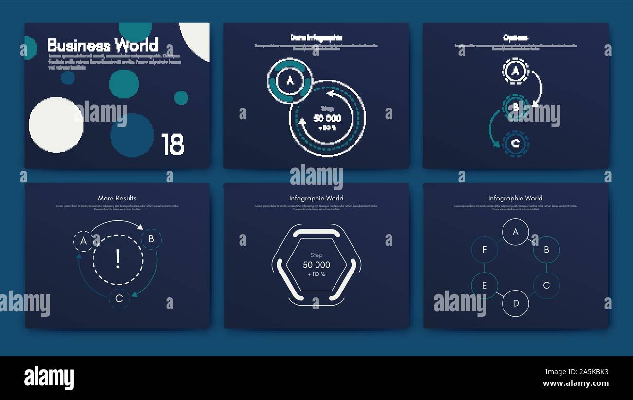 Infographic vector brochure elements for business illustration in ...