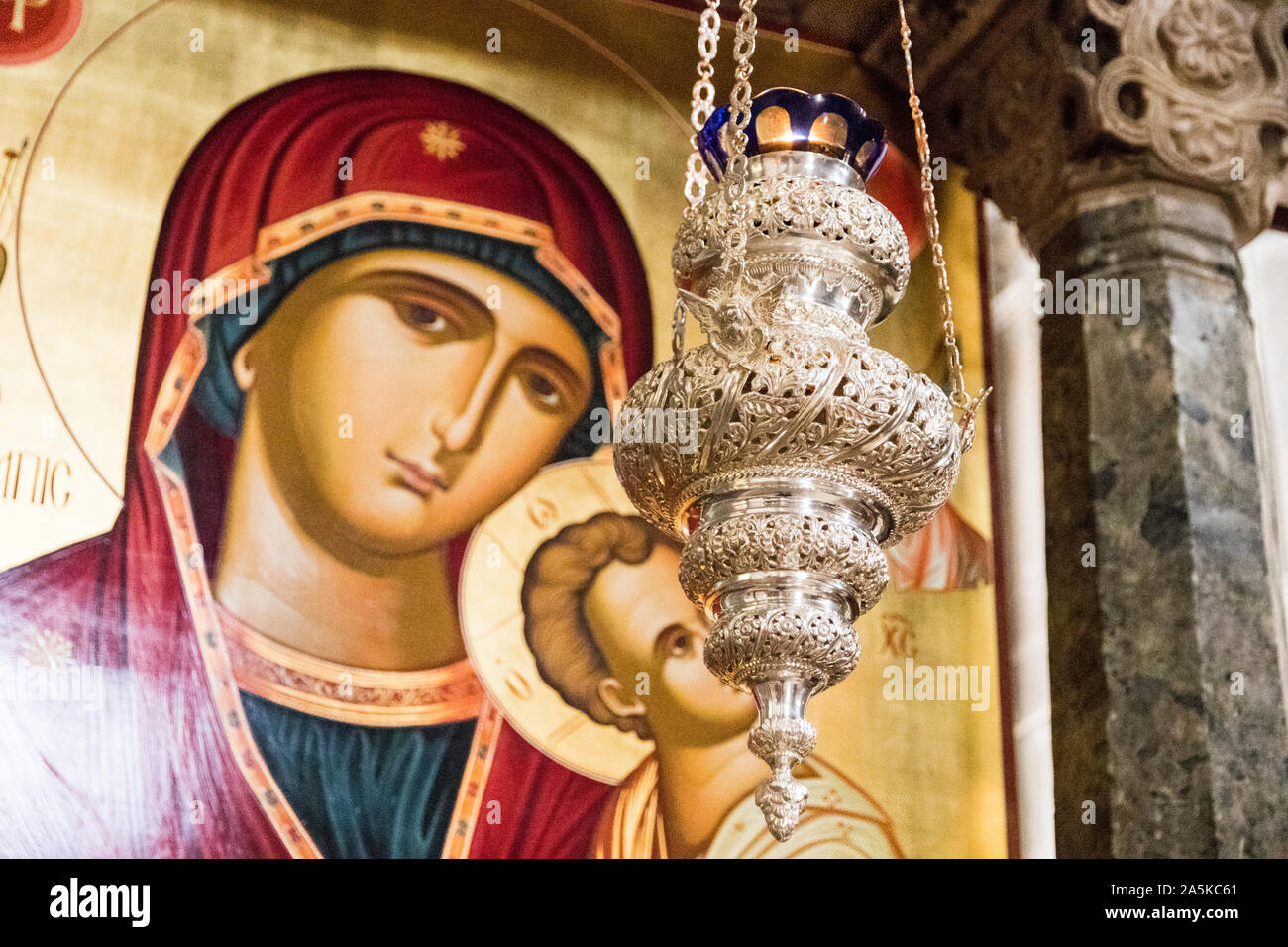 Distomo, Greece. Hosios Loukas, a historic walled monastery, one of the ...