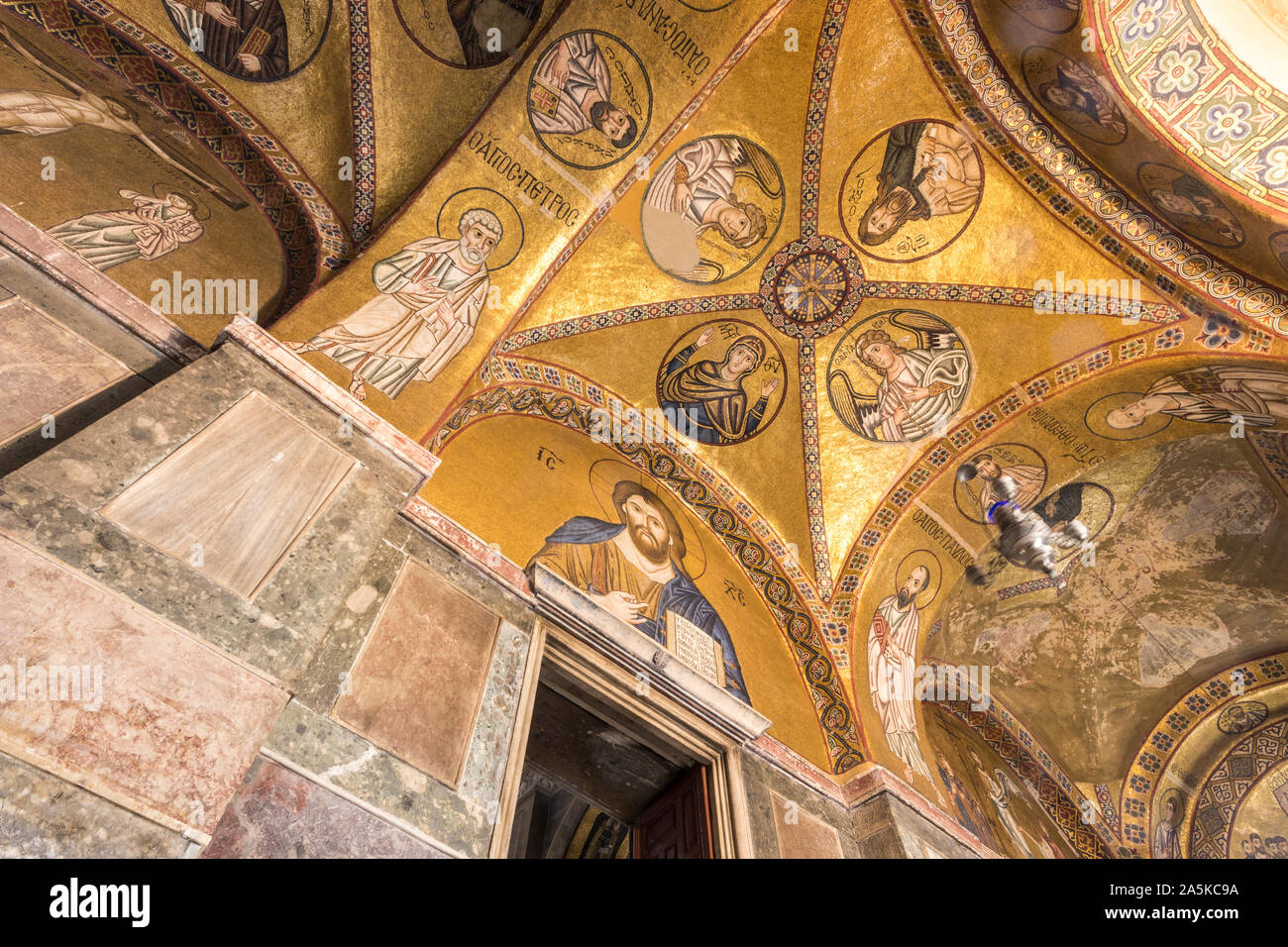 Distomo, Greece. Hosios Loukas, a historic walled monastery, one of the ...