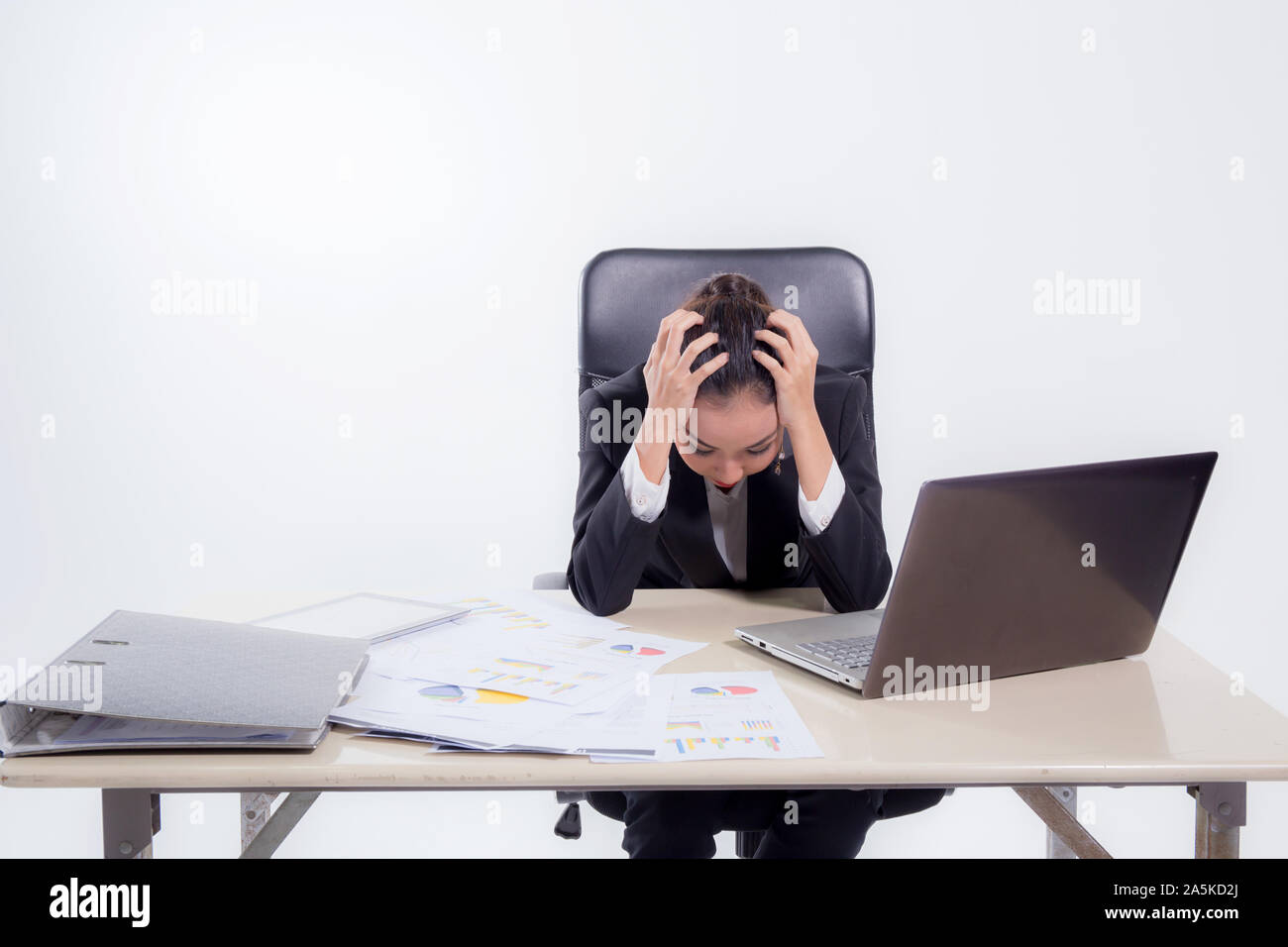 Stressed Person Office Pile Work High Resolution Stock Photography and ...